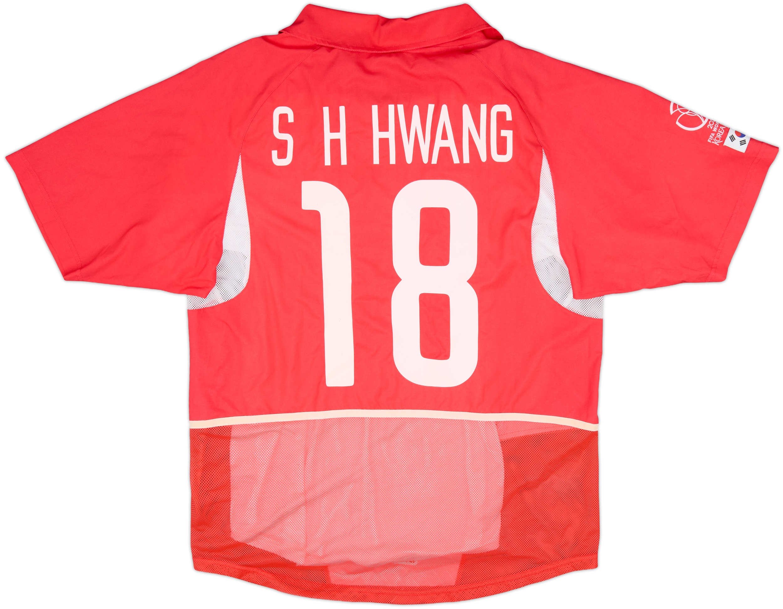 2002-03 South Korea Player Issue Home Shirt S H Hwang #18 - 9/10 - (M)