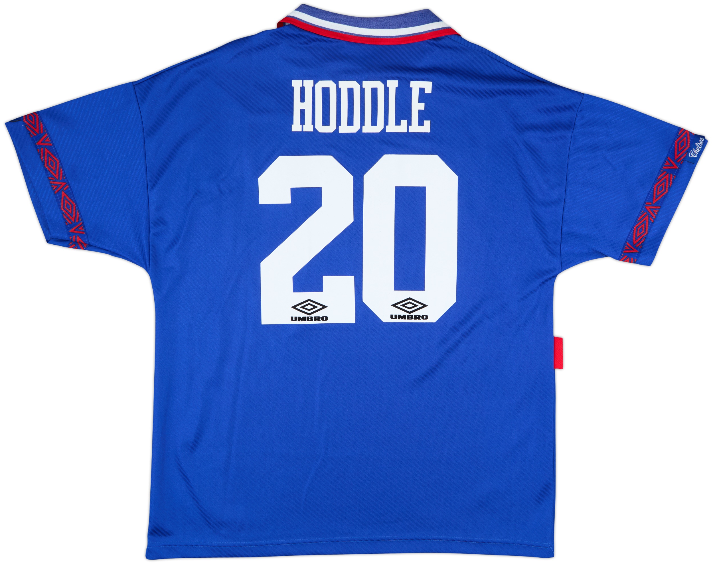 1993-94 Chelsea Home Shirt Hoddle #20 - 8/10 - (XL)