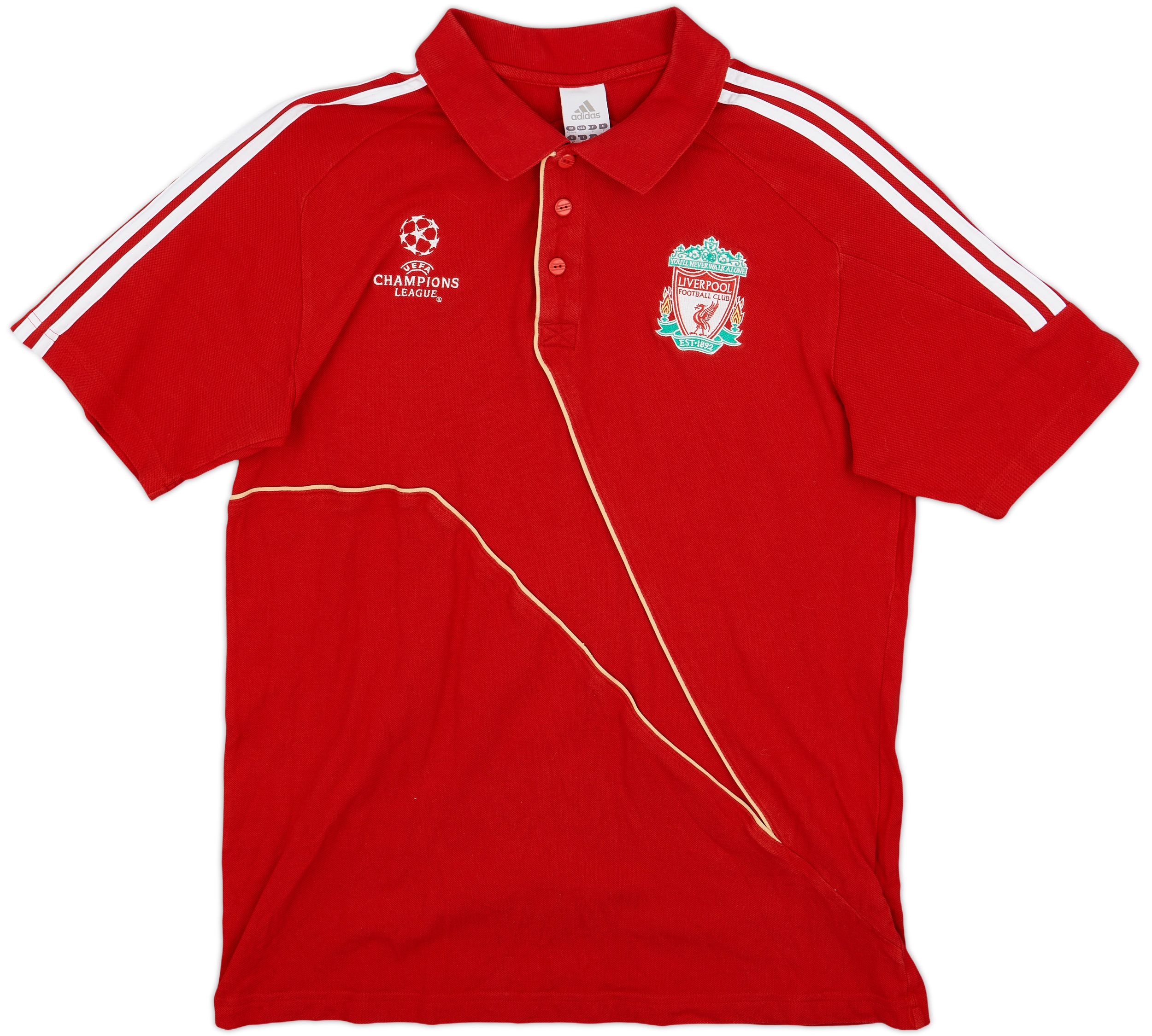 2009-10 Liverpool adidas Champions League Polo Shirt - 9/10 - (L)