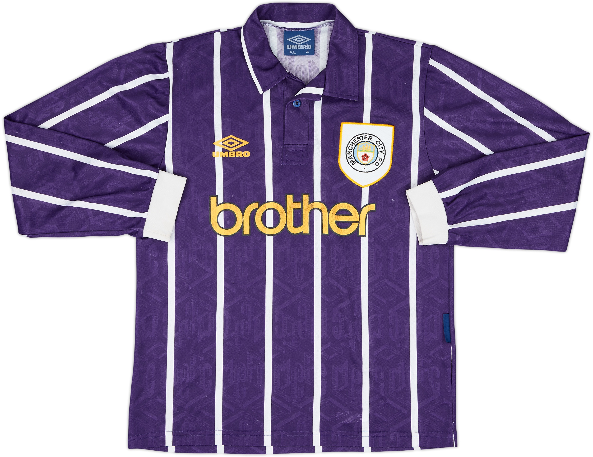 1993-94 Manchester City Away L/S Shirt - 7/10 - (XL) 1993-94 Manchester City Away L/S Shirt - 7/10 - (XL)