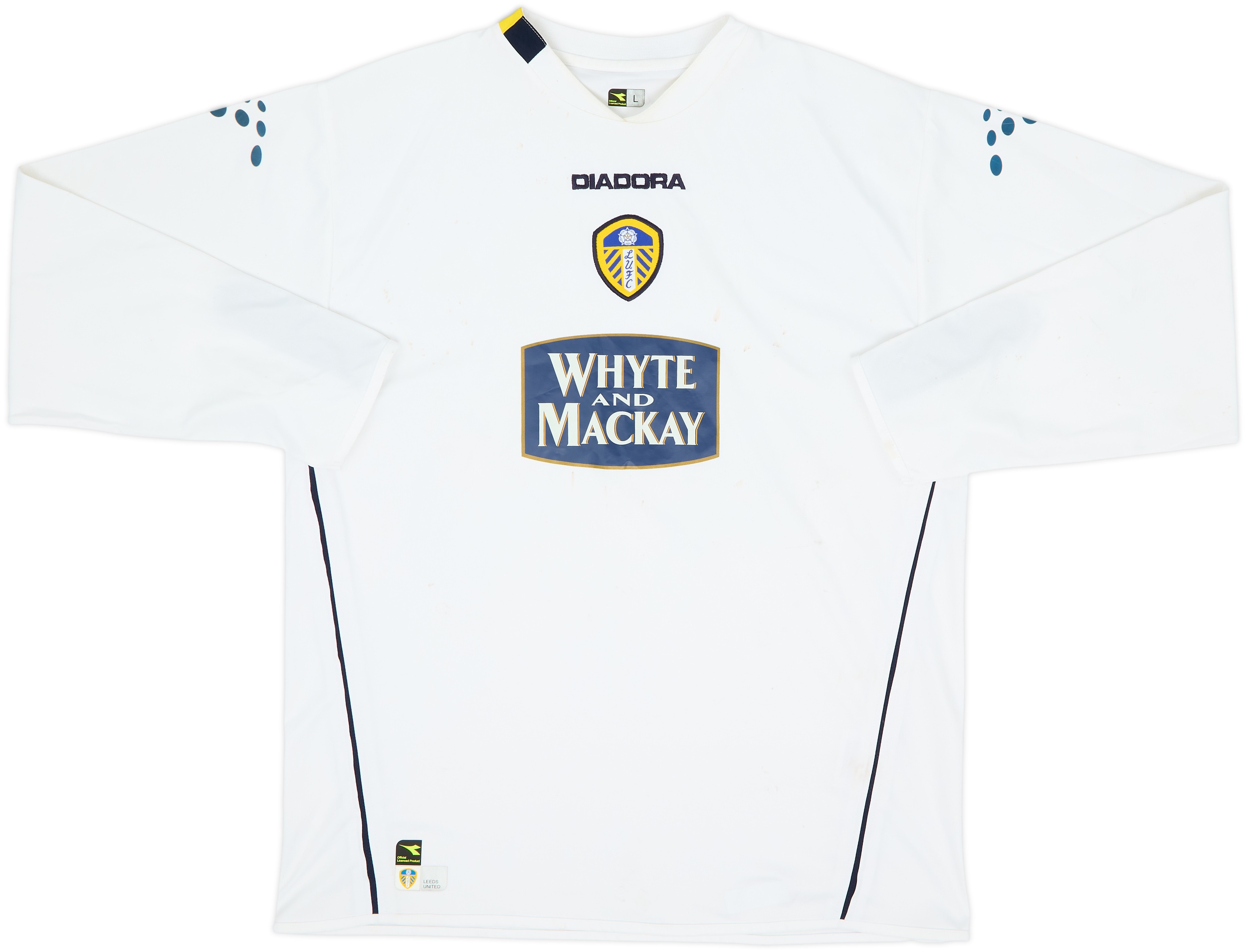 2004-05 Leeds United Home L/S Shirt - 6/10 - (L)