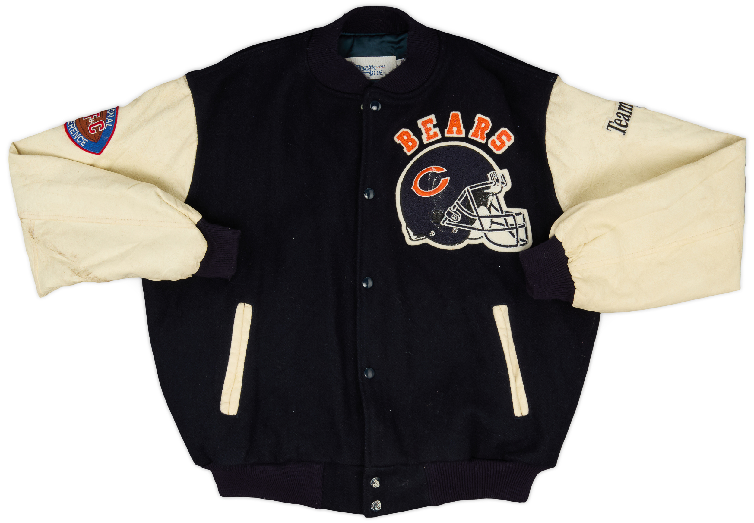 1990s Chicago Bears Chalk Line Letterman Jacket - 5/10 - (L)
