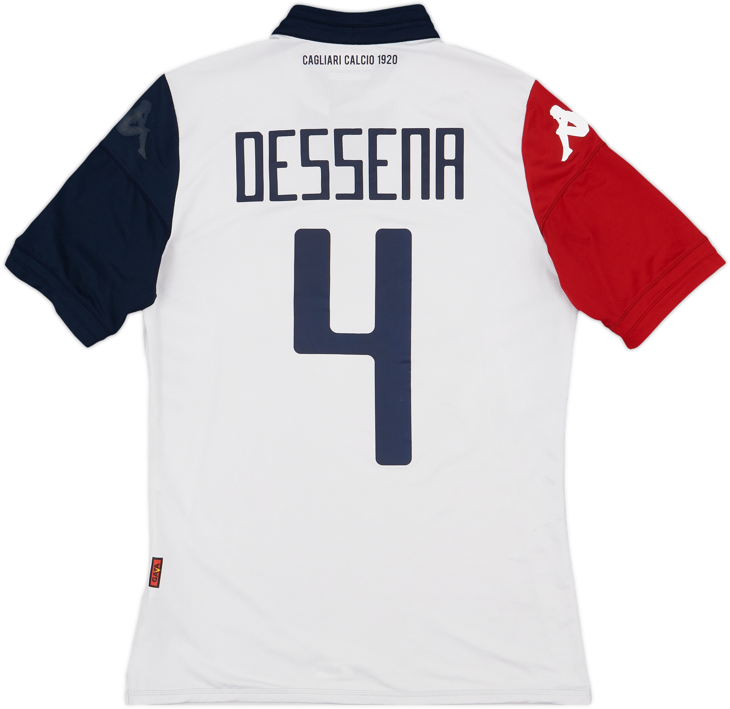 2015-16 Cagliari Kombat Away Shirt Dessena #4 - 4/10 - (L)