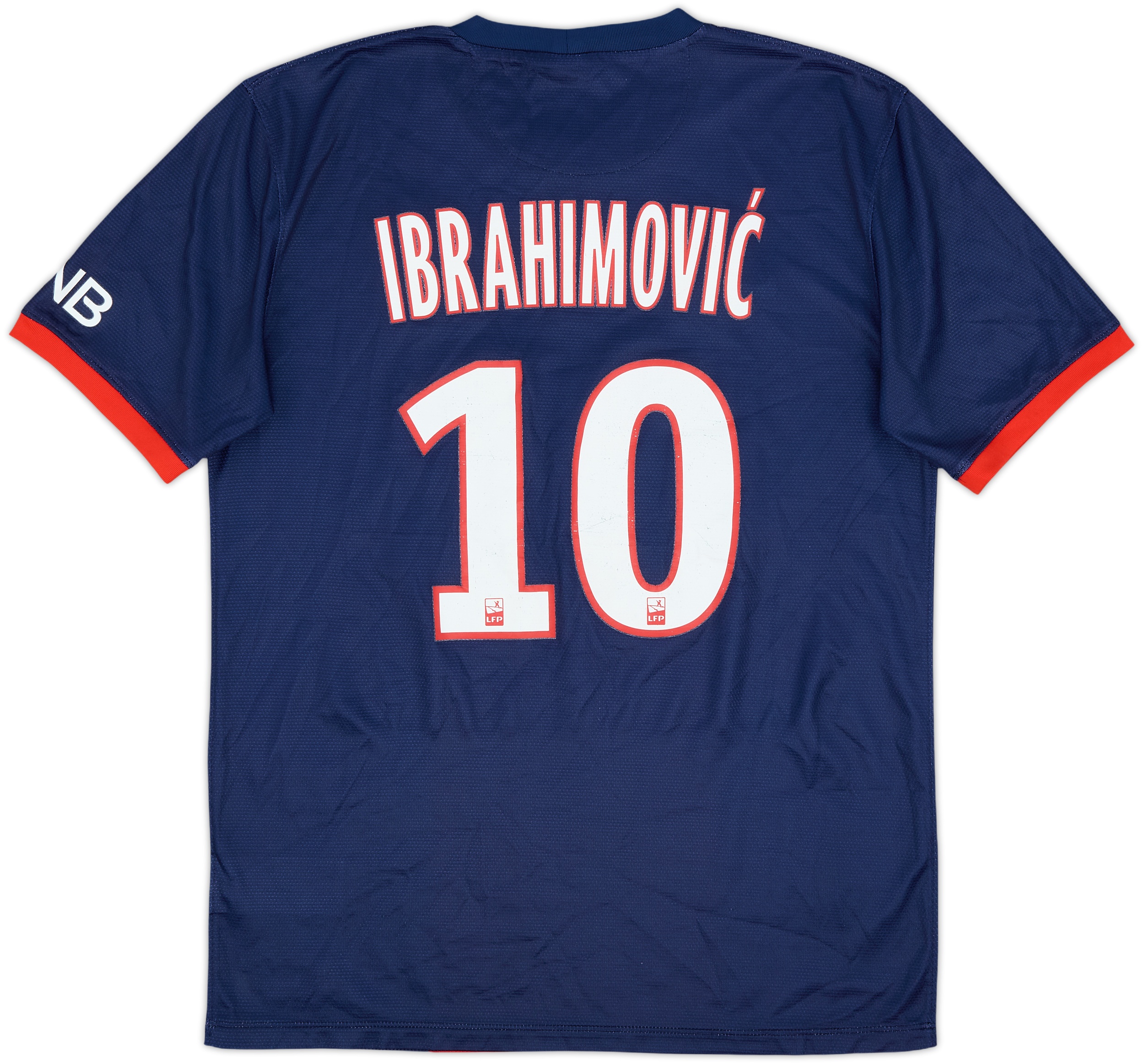 2013-14 Paris Saint-Germain Home Shirt Ibrahimovic #10 - 7/10 - (M)