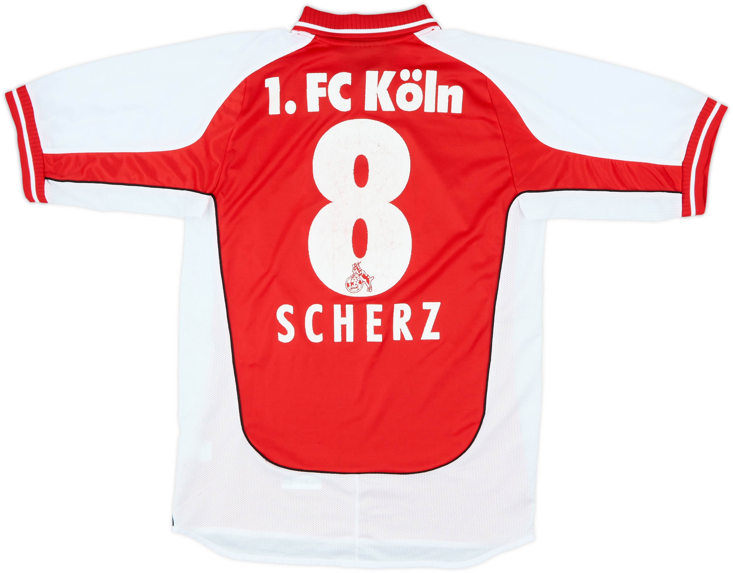 2002-03 FC Koln Squad Signed Home Shirt Scherz #8 - 8/10 - (M)