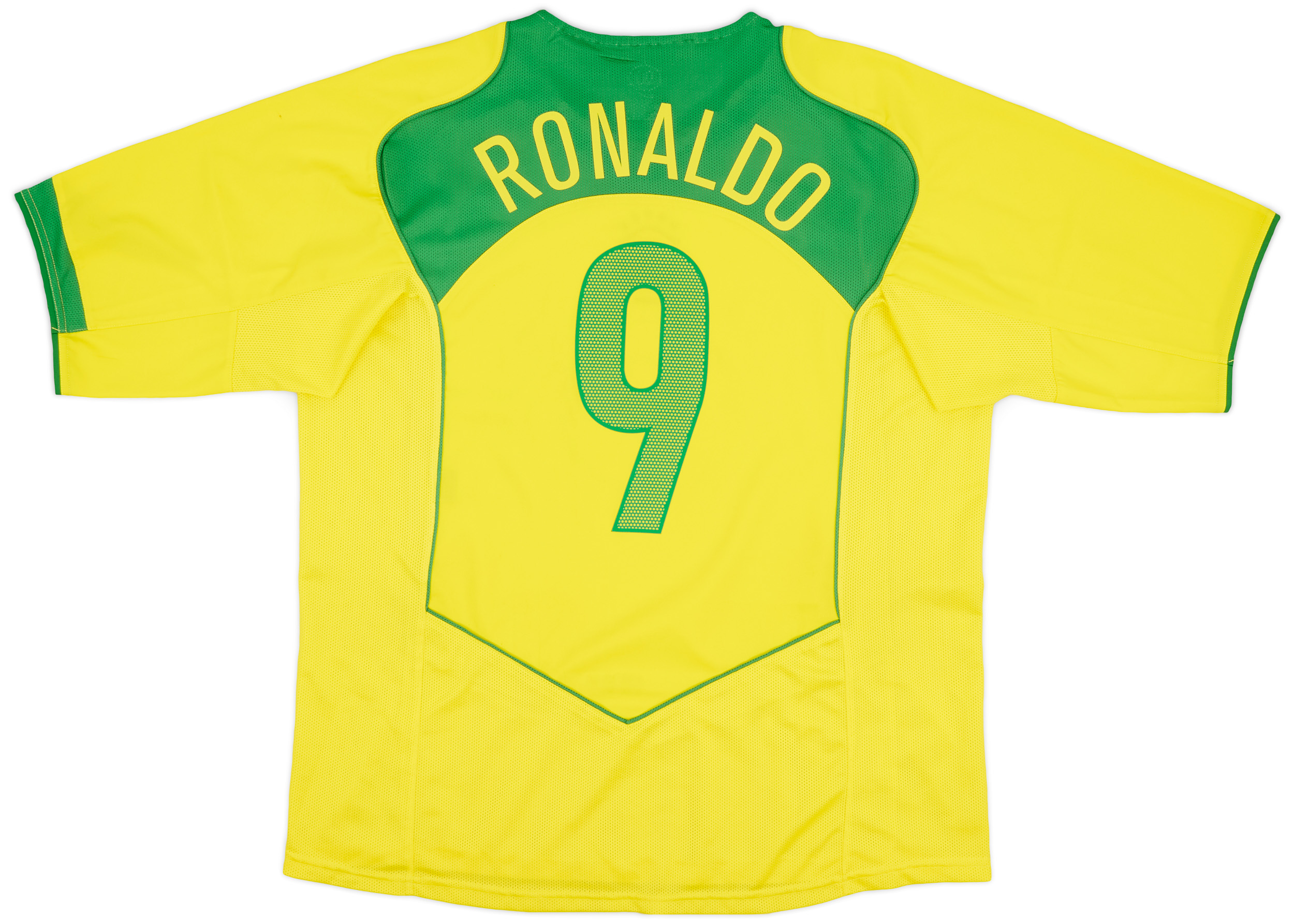 2004-06 Brazil Home Shirt Ronaldo #9 - 9/10 - (XL)