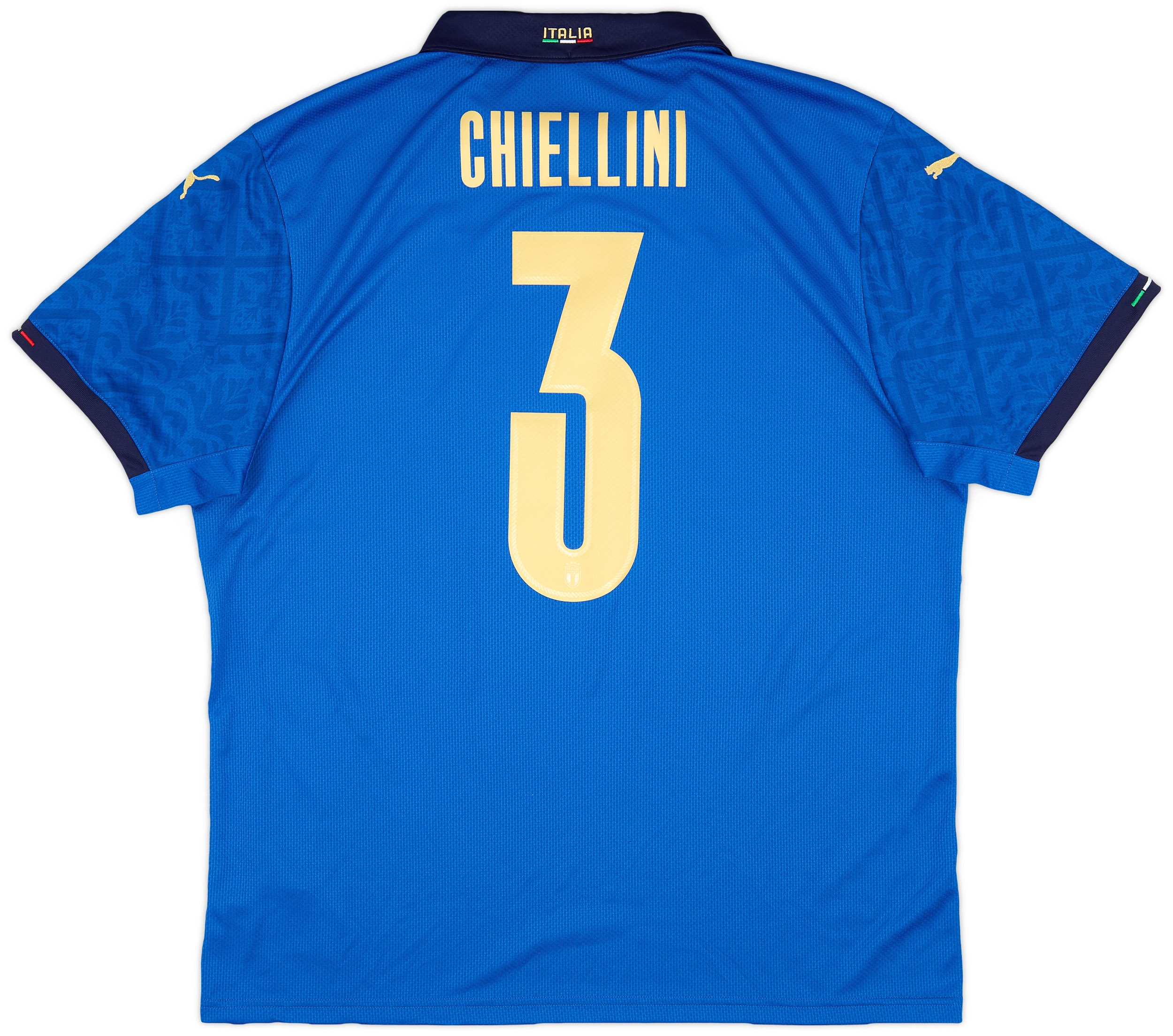 2020-21 Italy Home Shirt Chiellini #3 - 9/10 - (XL)