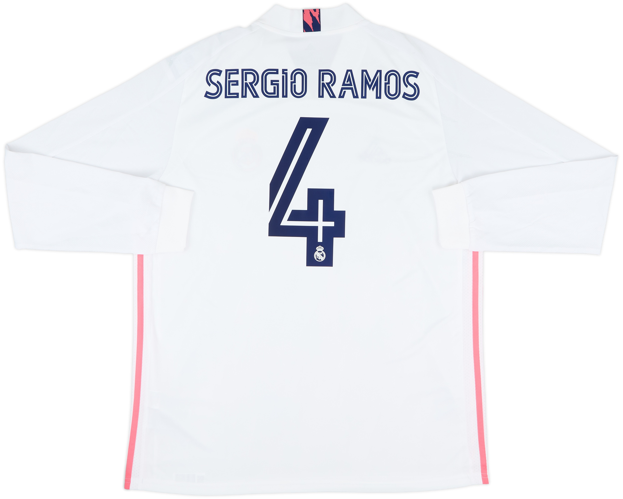 2020-21 Real Madrid Home L/S Shirt Sergio Ramos #4 (XL)