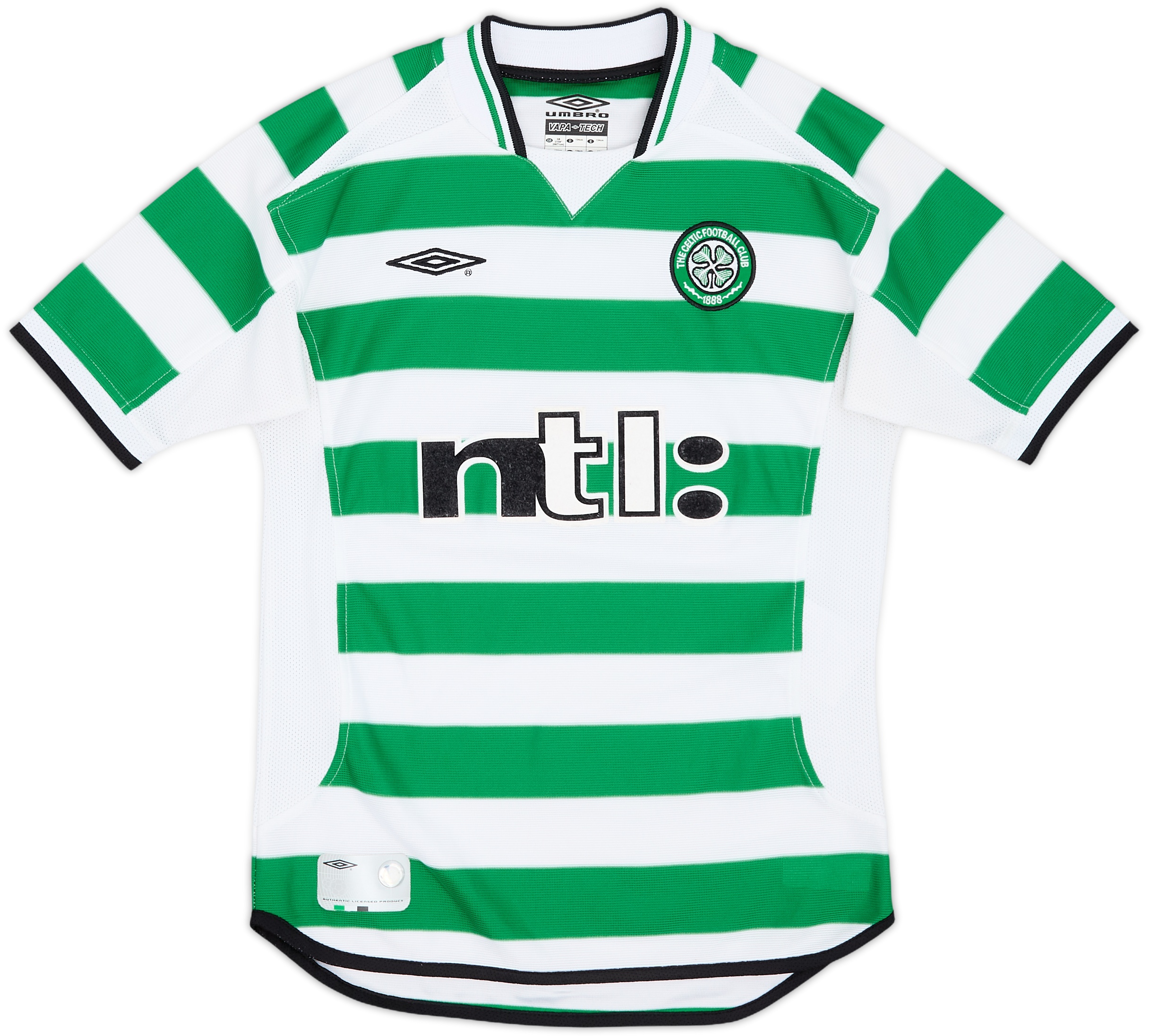 2001-03 Celtic Home Shirt - 9/10 - (S.Boys)