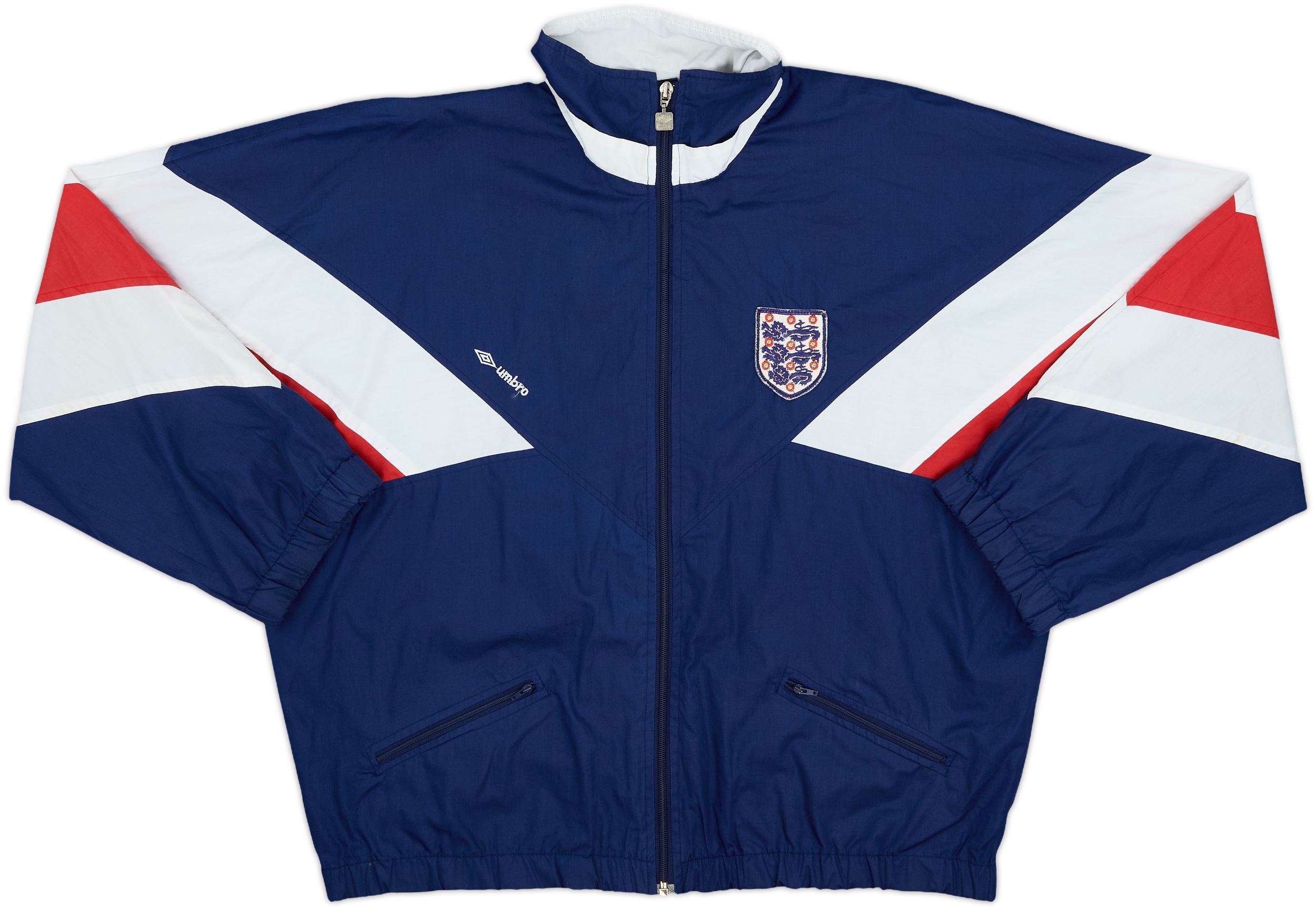 1988-89 England Umbro Track Jacket - 8/10 - (L)
