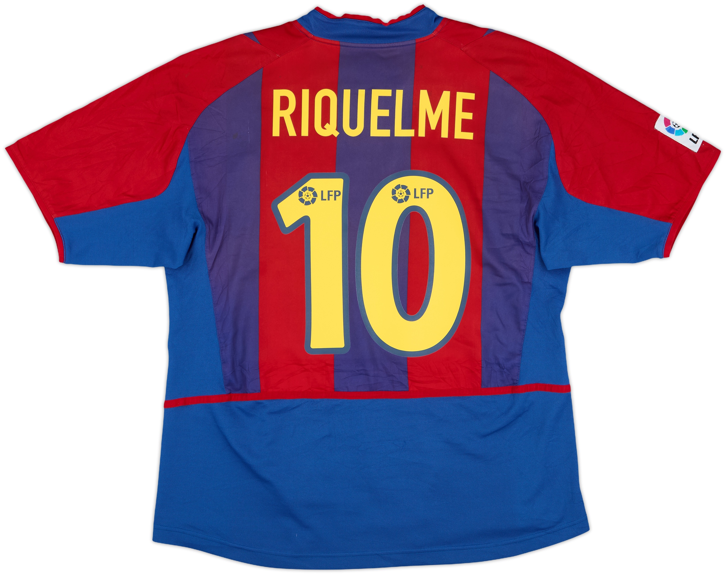 2002-03 Barcelona Home Shirt Riquelme #10 - 7/10 - (M)