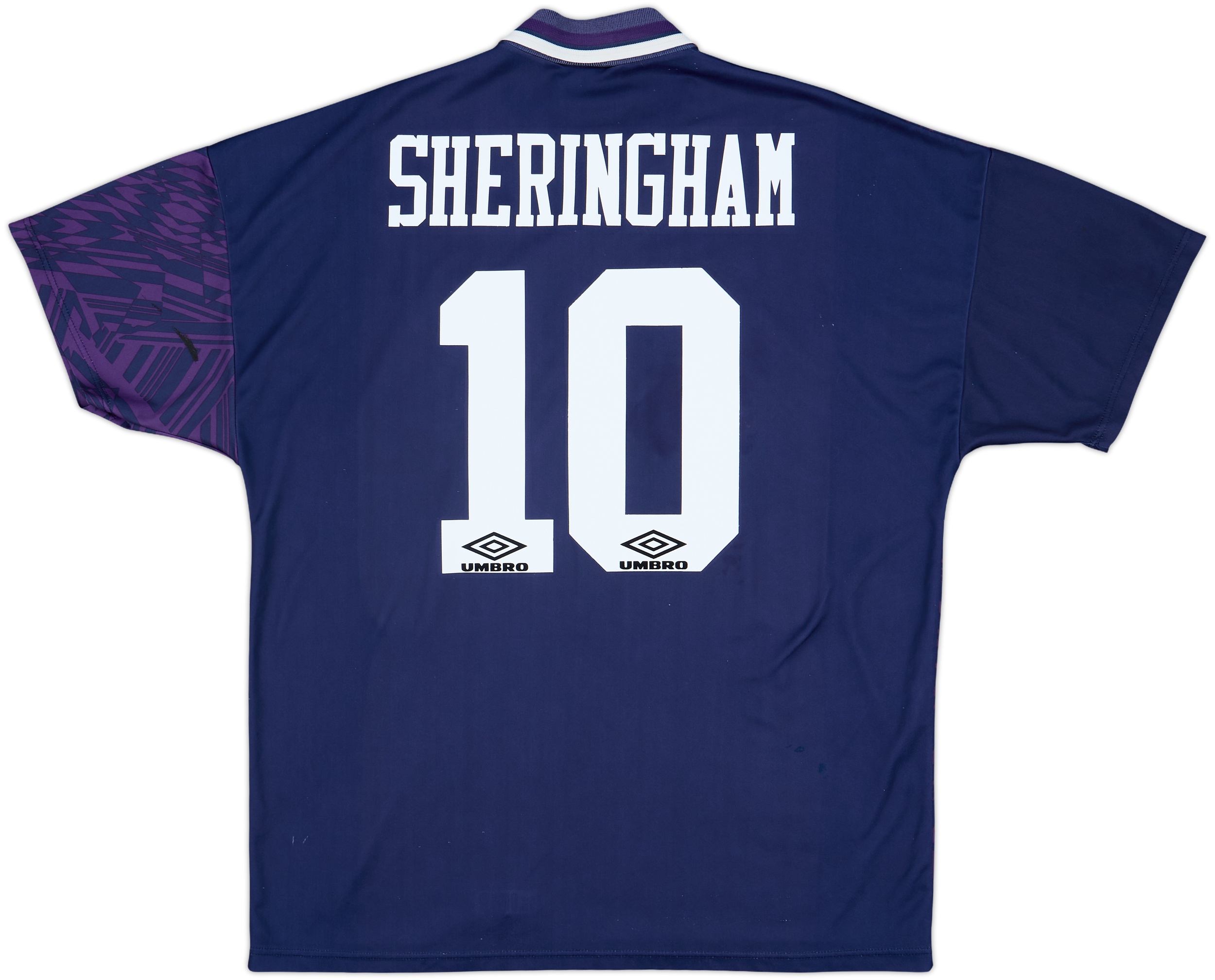 1994-95 Tottenham Away Shirt Sheringham #10 - 6/10 - (XL)