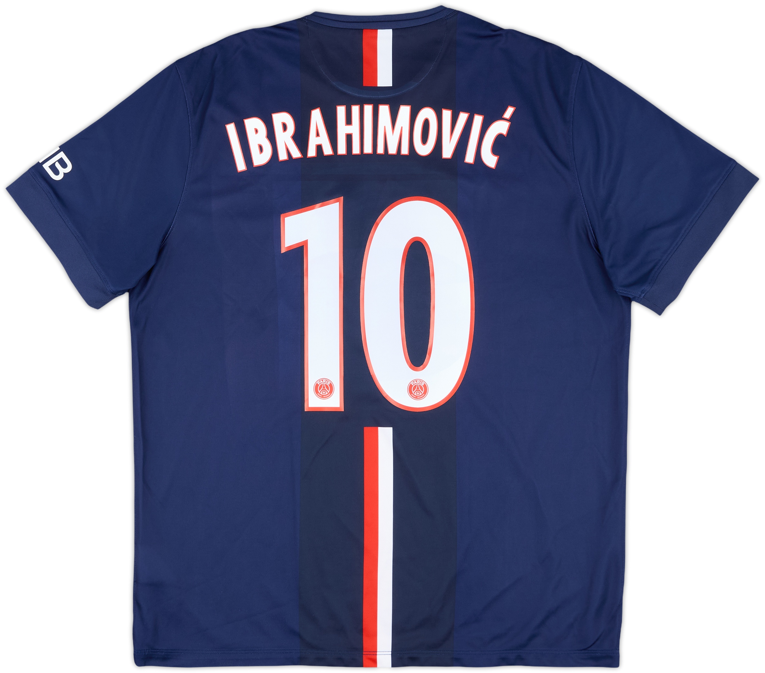 2014-15 Paris Saint-Germain Home Shirt Ibrahimovic #10 - 8/10 - (XL)