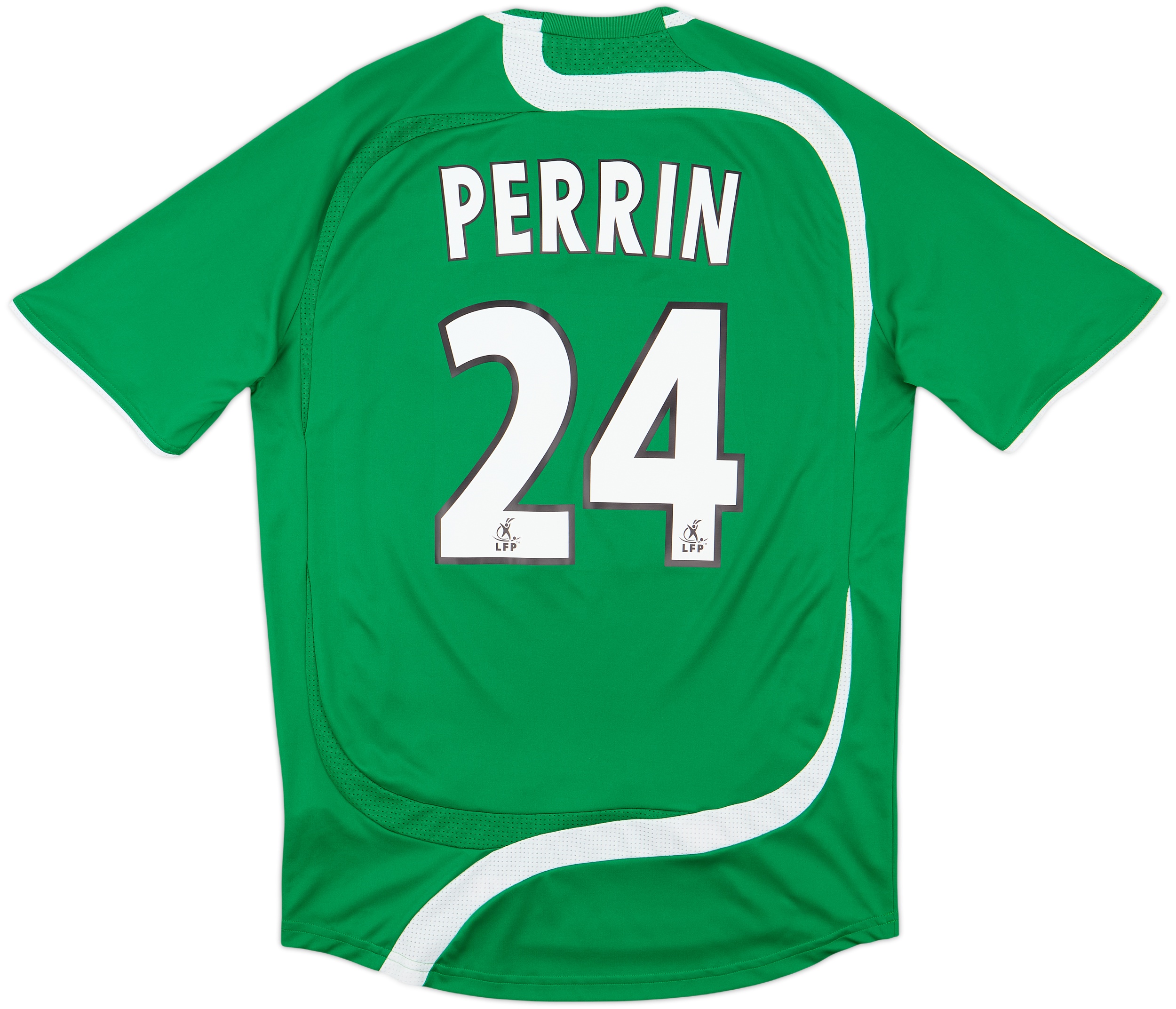 2007-08 Saint Etienne Home Shirt Perrin #24 - 9/10 - (S)