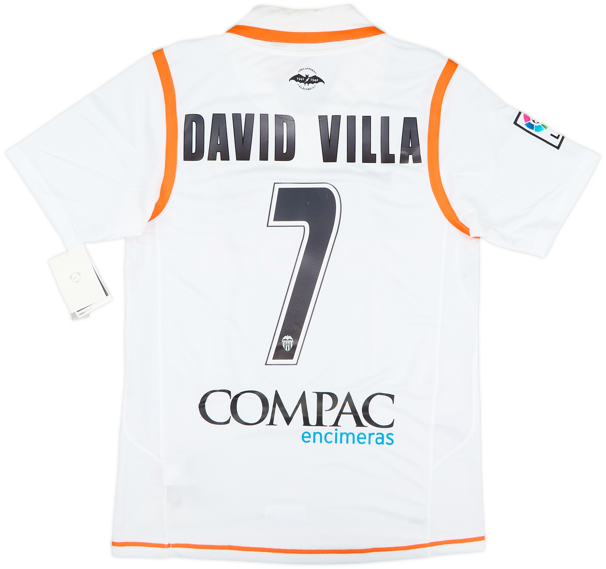 2007-08 Valencia Home Shirt David Villa #7 (S)