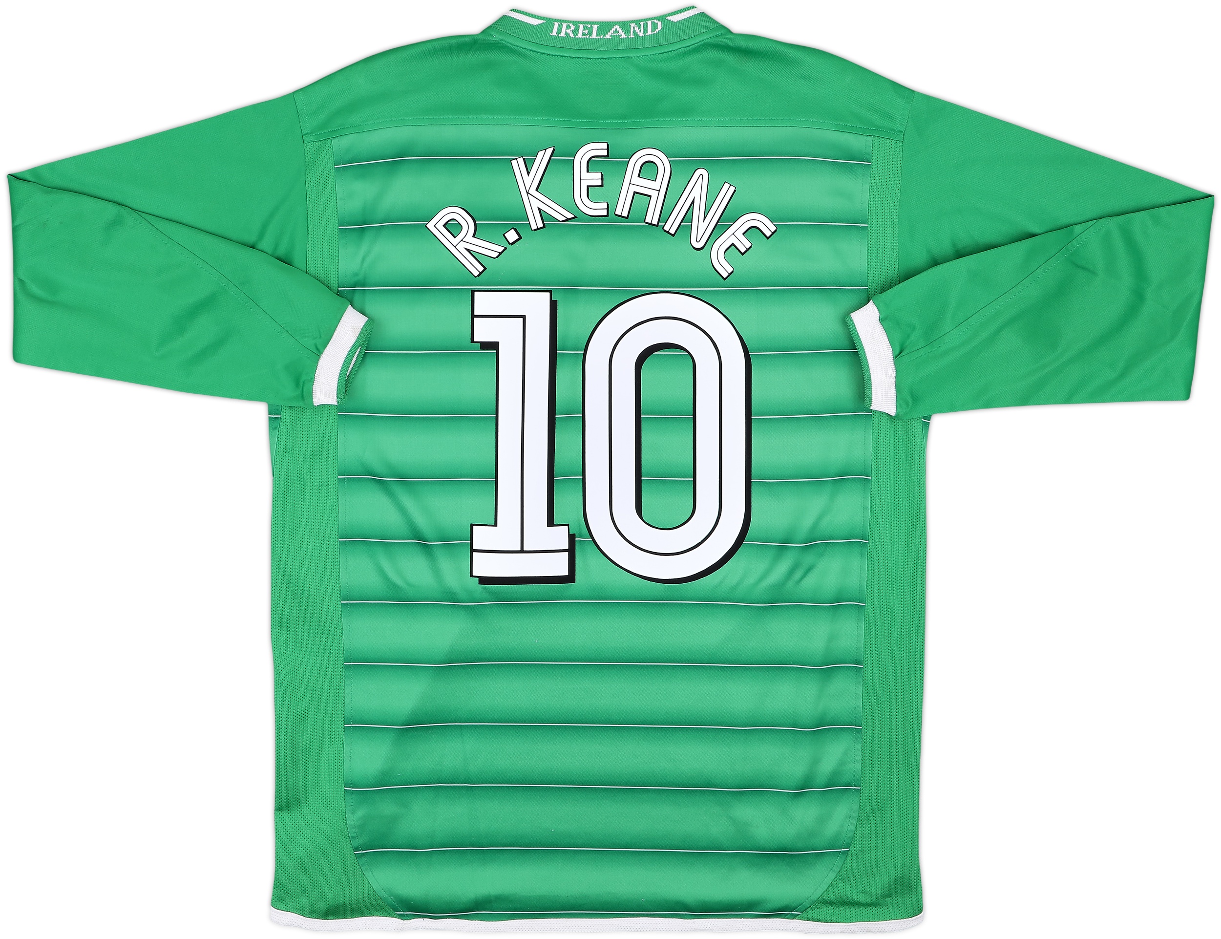 2003-04 Ireland Home L/S Shirt R.Keane #10 - 6/10 - (L)