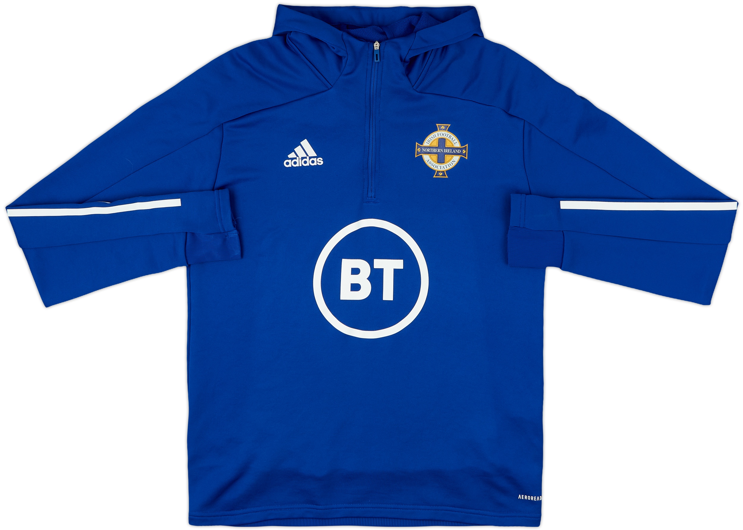 2020-21 Northern Ireland adidas Hooded 1/4 Zip Sweat Top - 10/10 - (M)