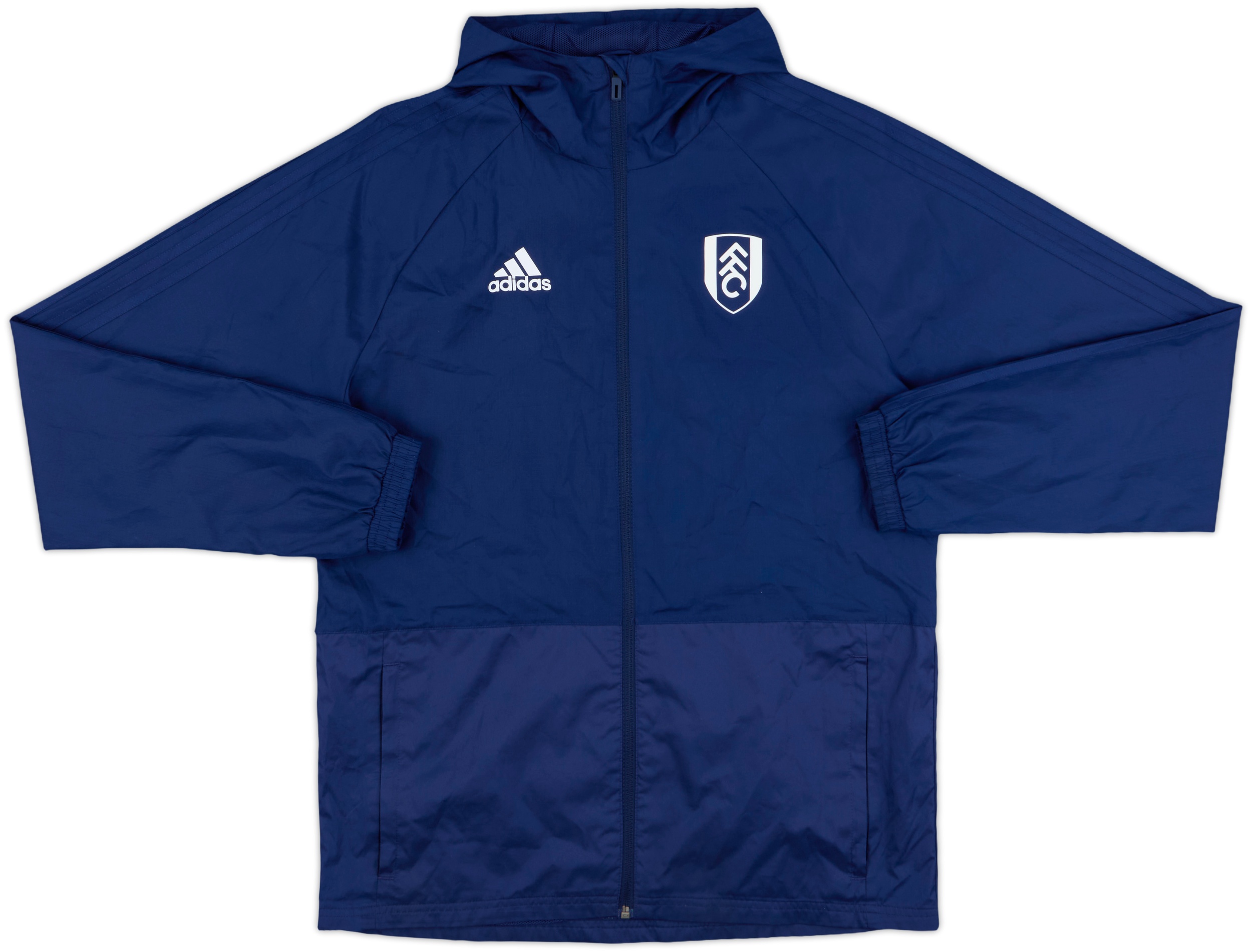 2017-18 Fulham adidas Hooded Rain Jacket - 8/10 - (M)