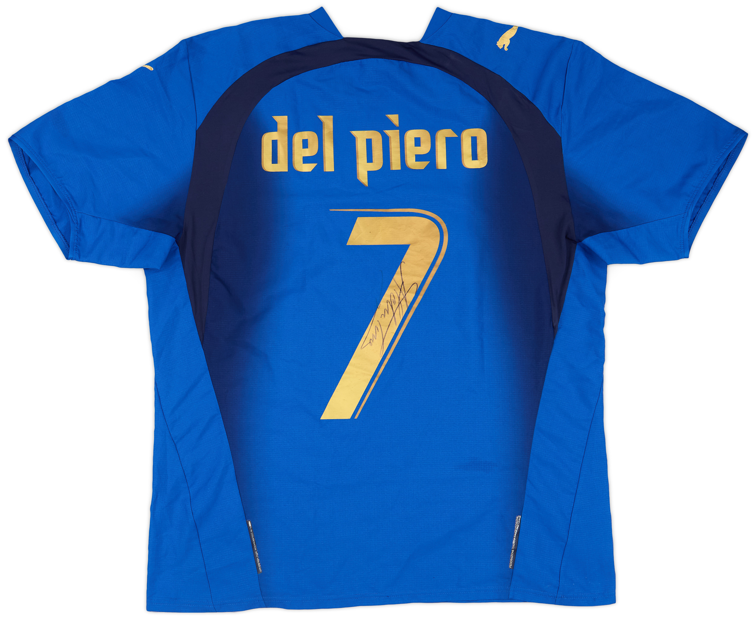 2006 Italy Signed Home Shirt Del Piero #7 - 6/10 - (L)