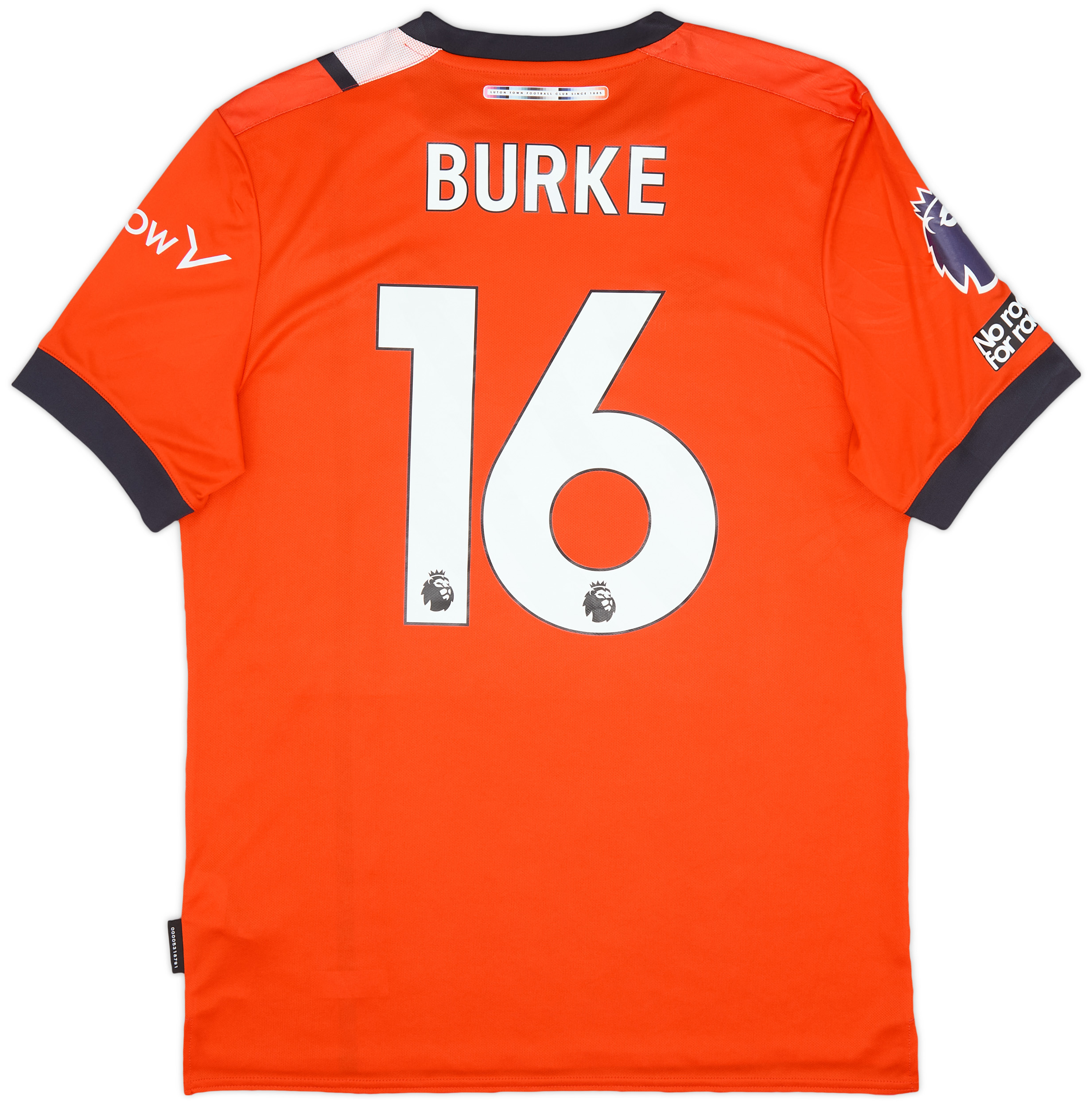 2023-24 Luton Match Issue Home Shirt Burke #16