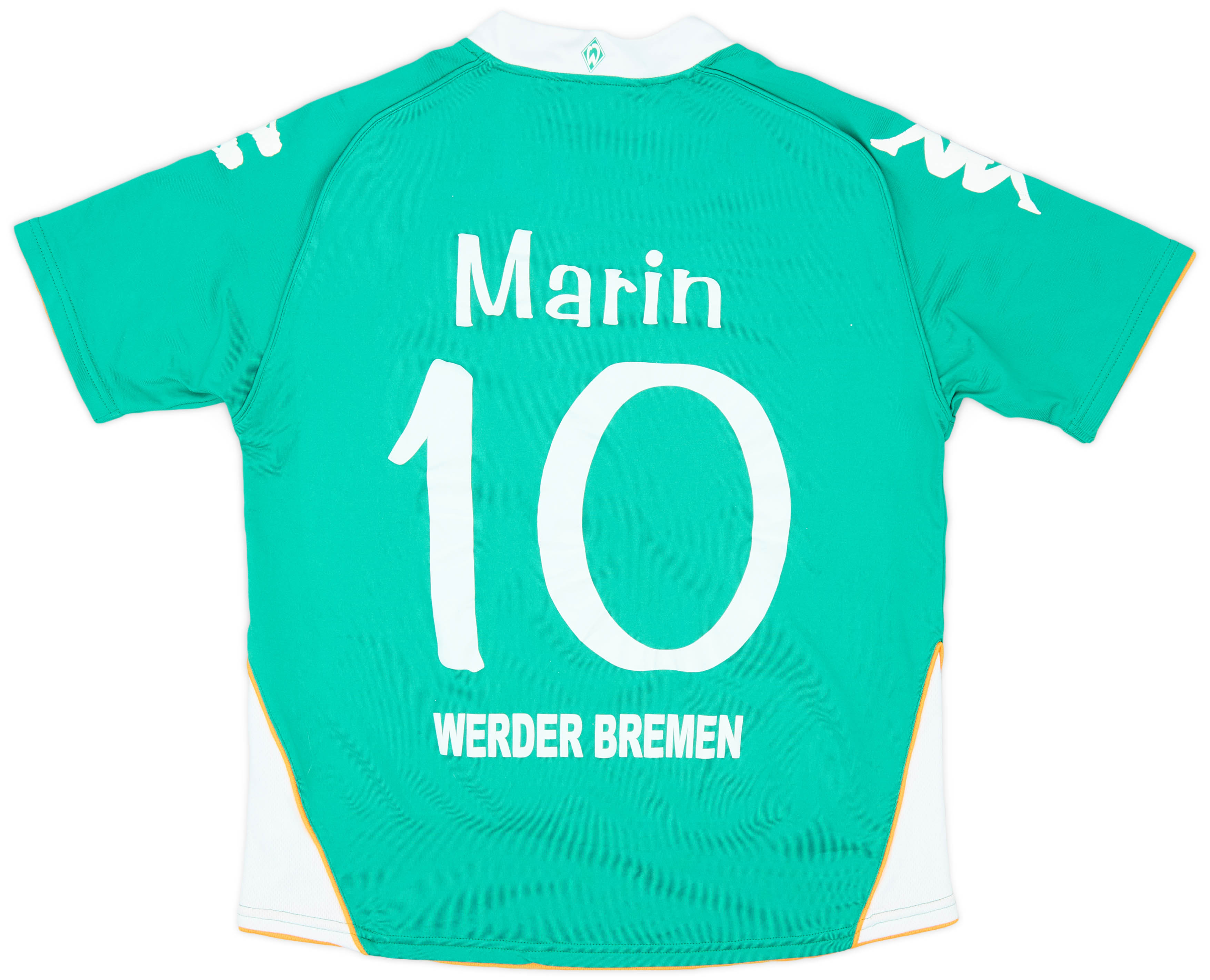 2007-08 Werder Bremen Home Shirt Marin #10 - 6/10 - (XL.Boys)