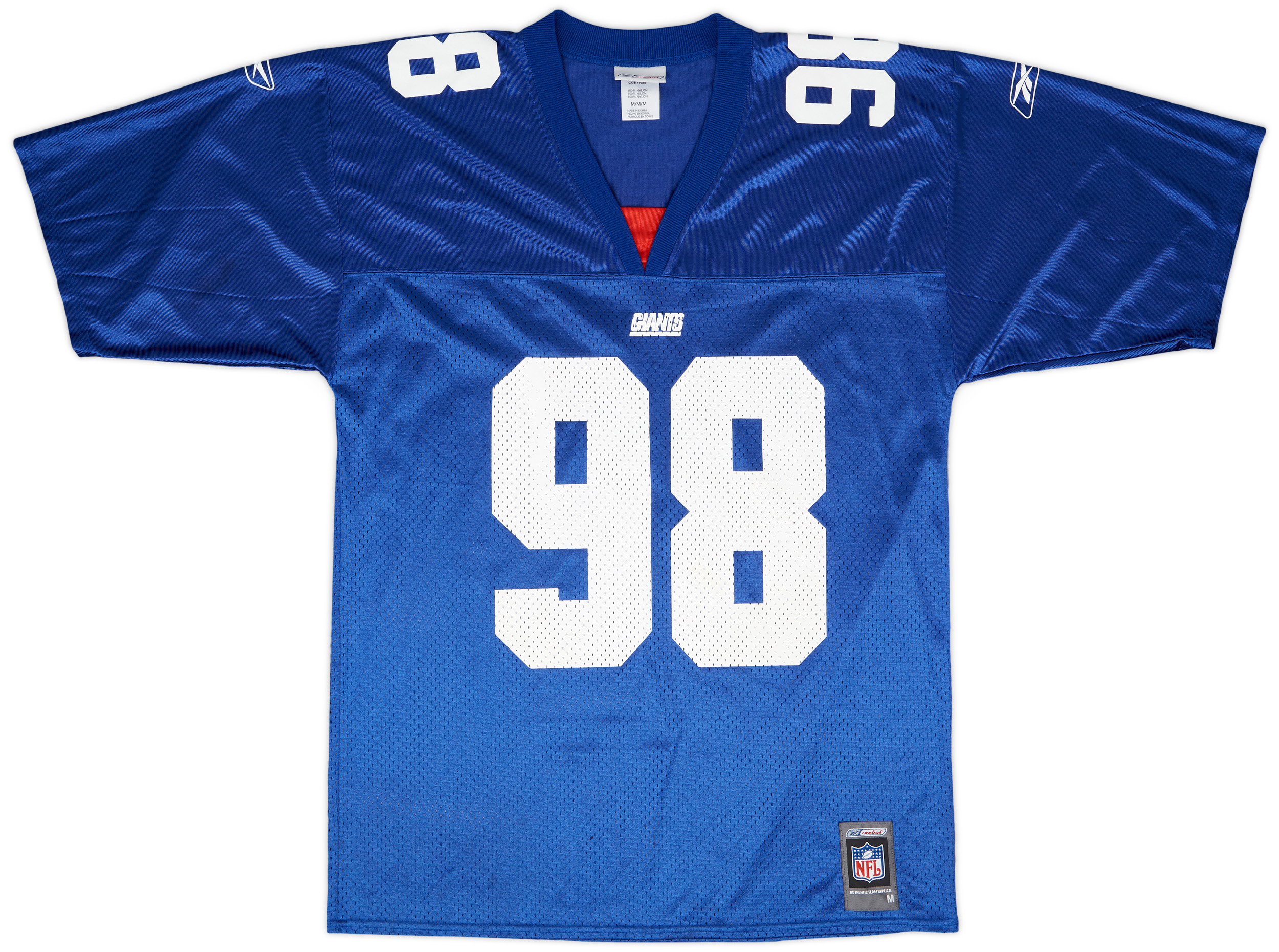 2001 New York Giants Armstead #98 Reebok Home Jersey - 9/10 - (M)