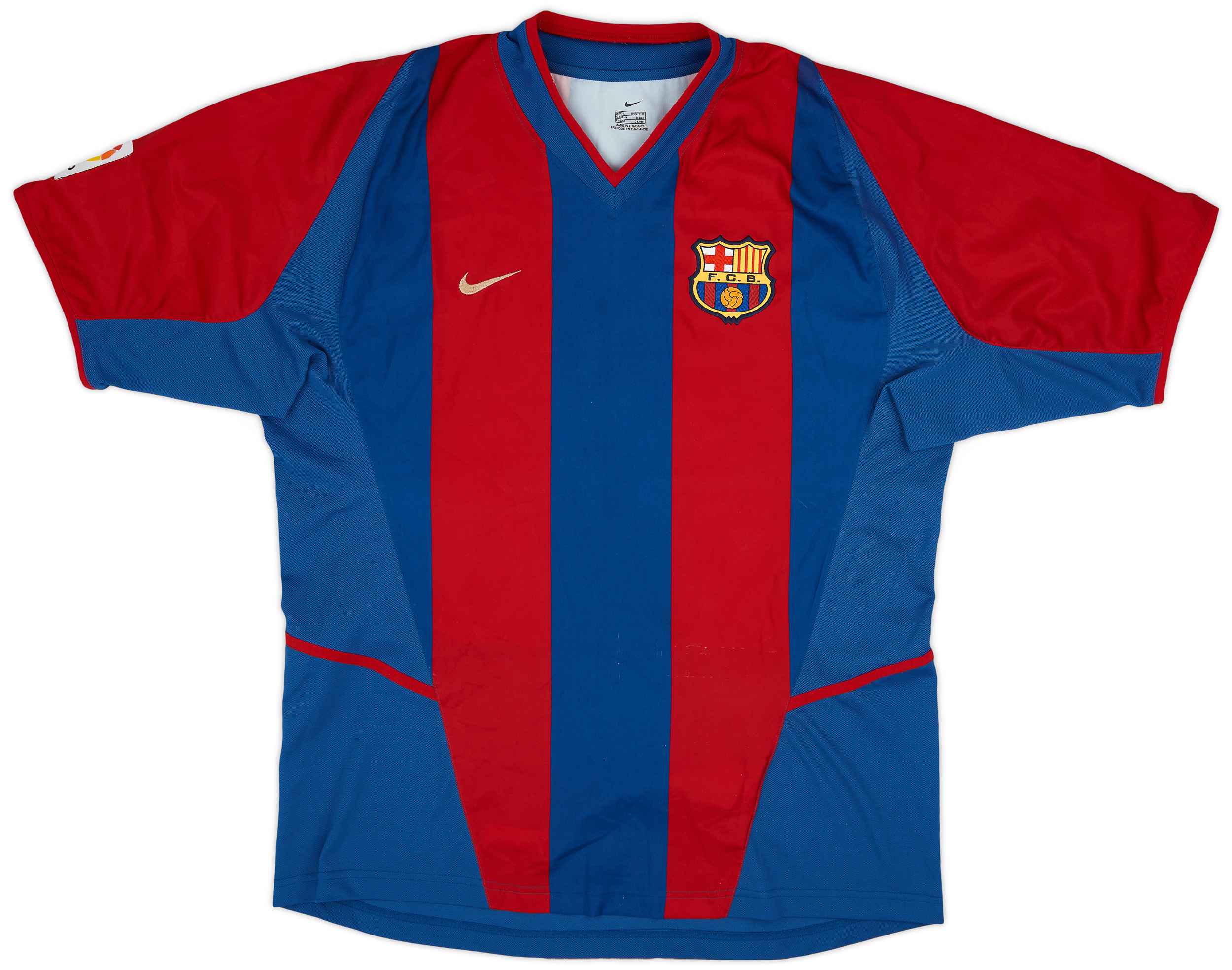 2002-03 Barcelona Home Shirt #8 - 8/10 - (L)