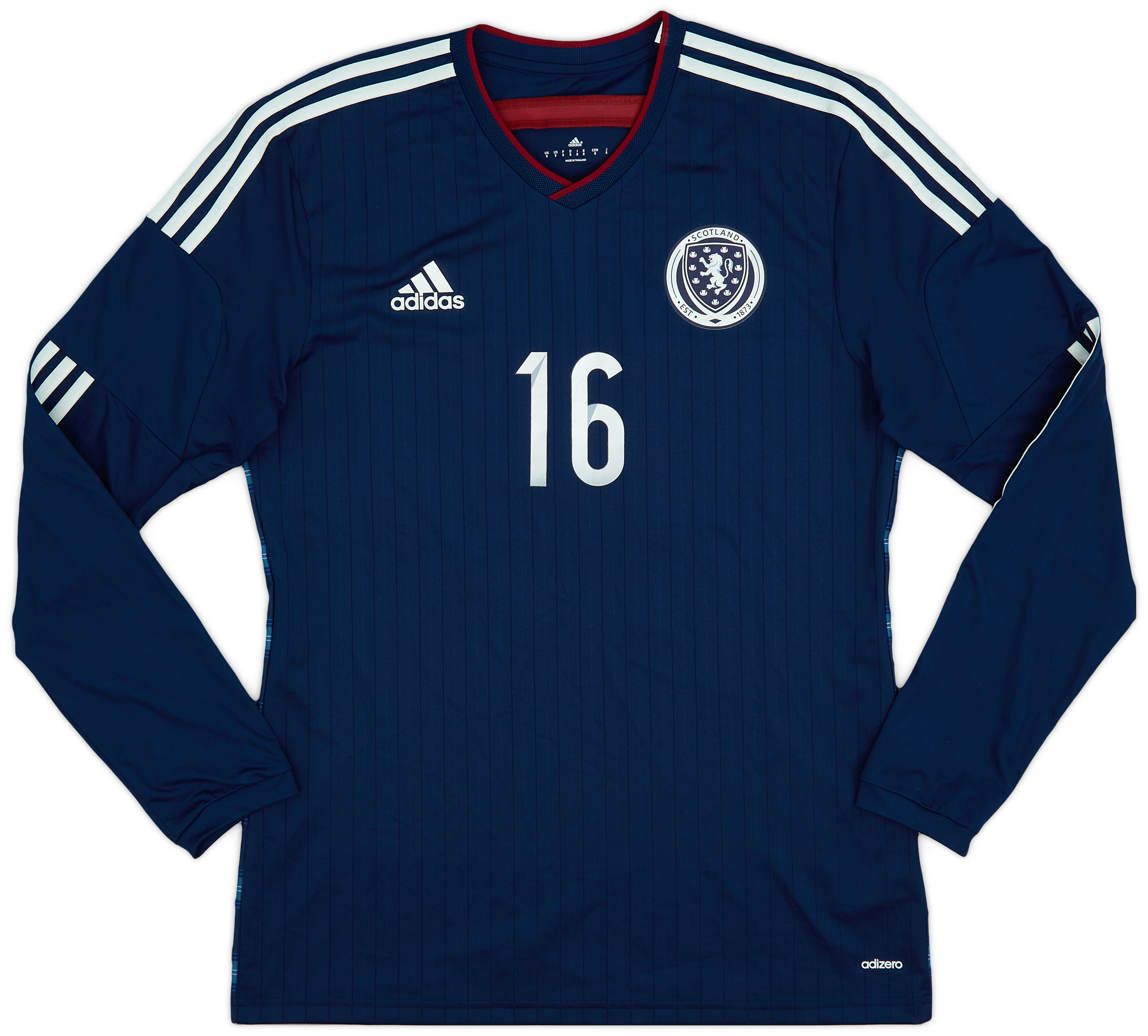 2014-15 Scotland Player Issue Home L/S Shirt #16 - 9/10 - (L)