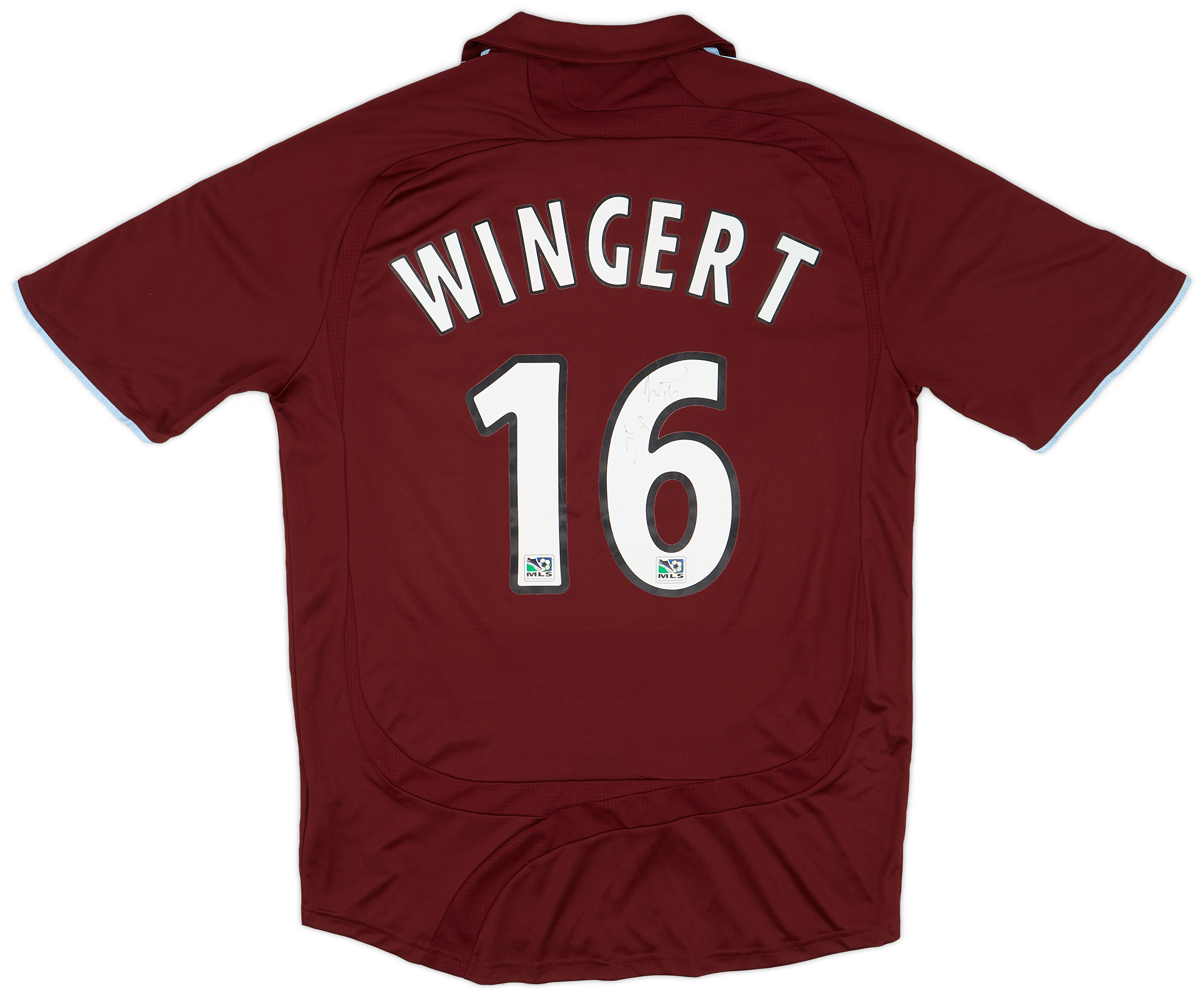 2007-08 Colorado Rapids Match Issue Signed Home Shirt Wingert #16