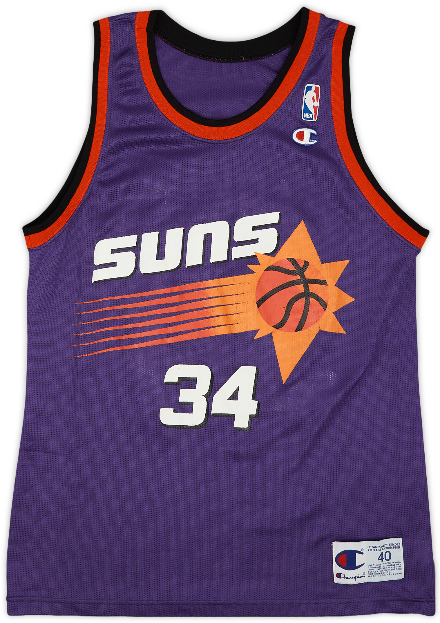 1992-95 Phoenix Suns Barkley #34 Champion Away Jersey - 9/10 - (M)
