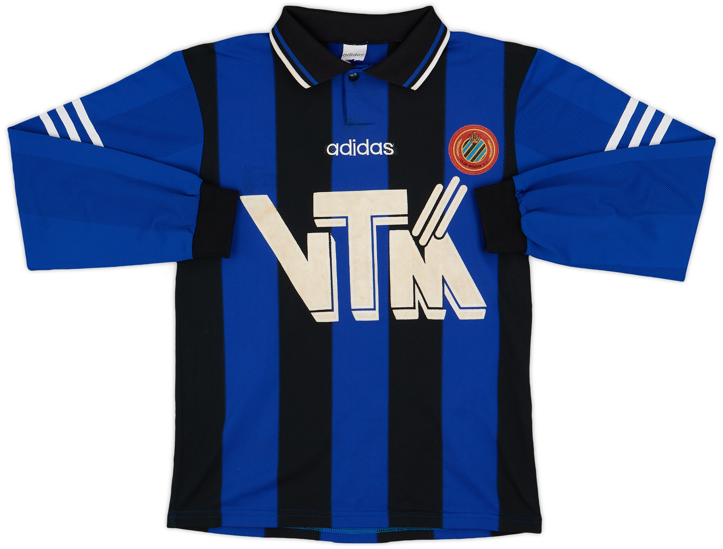 1995-96 Club Brugge Home L/S Shirt - 8/10 - (S)