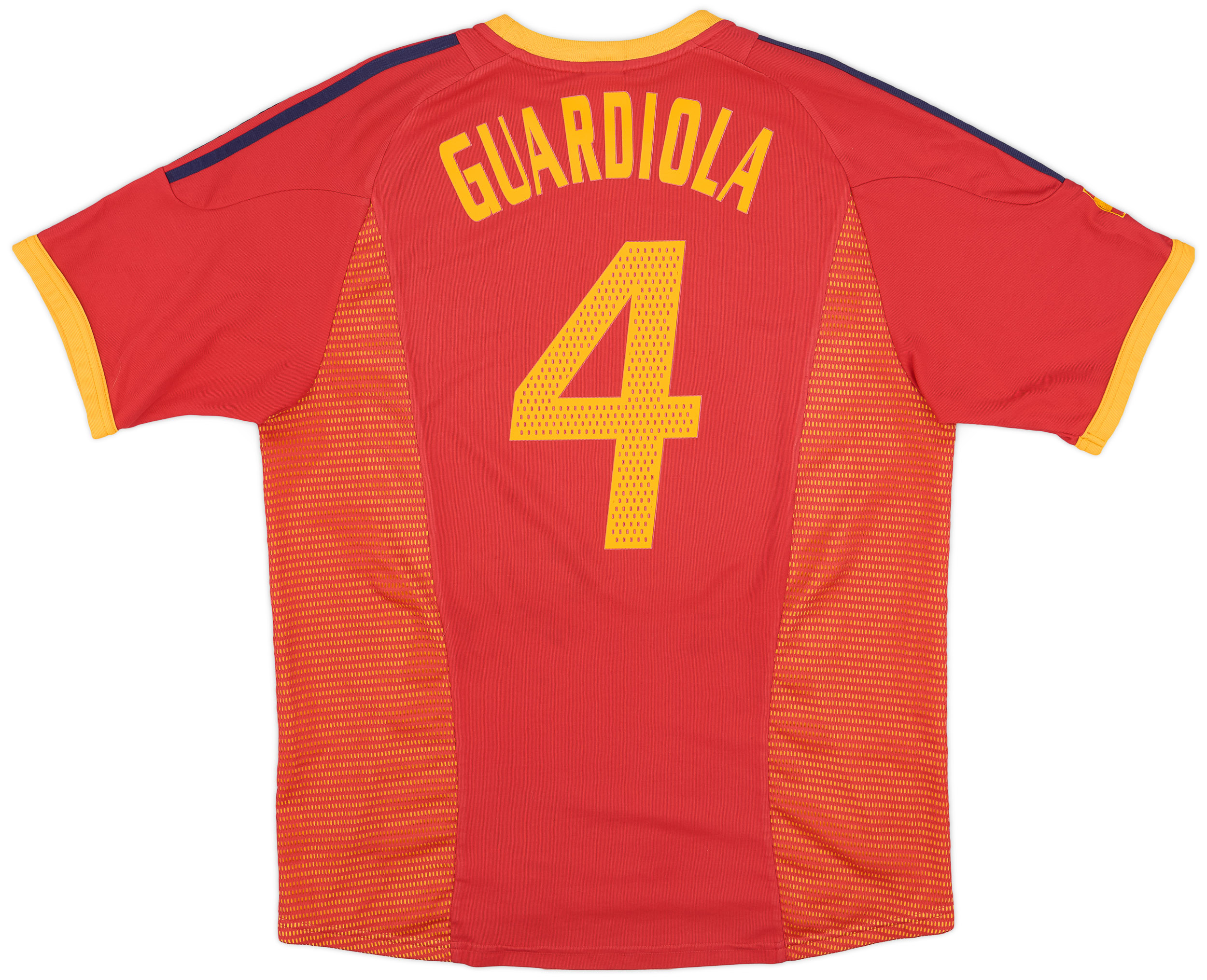 2002-04 Spain Home Shirt Guardiola #4 - 8/10 - (XL)