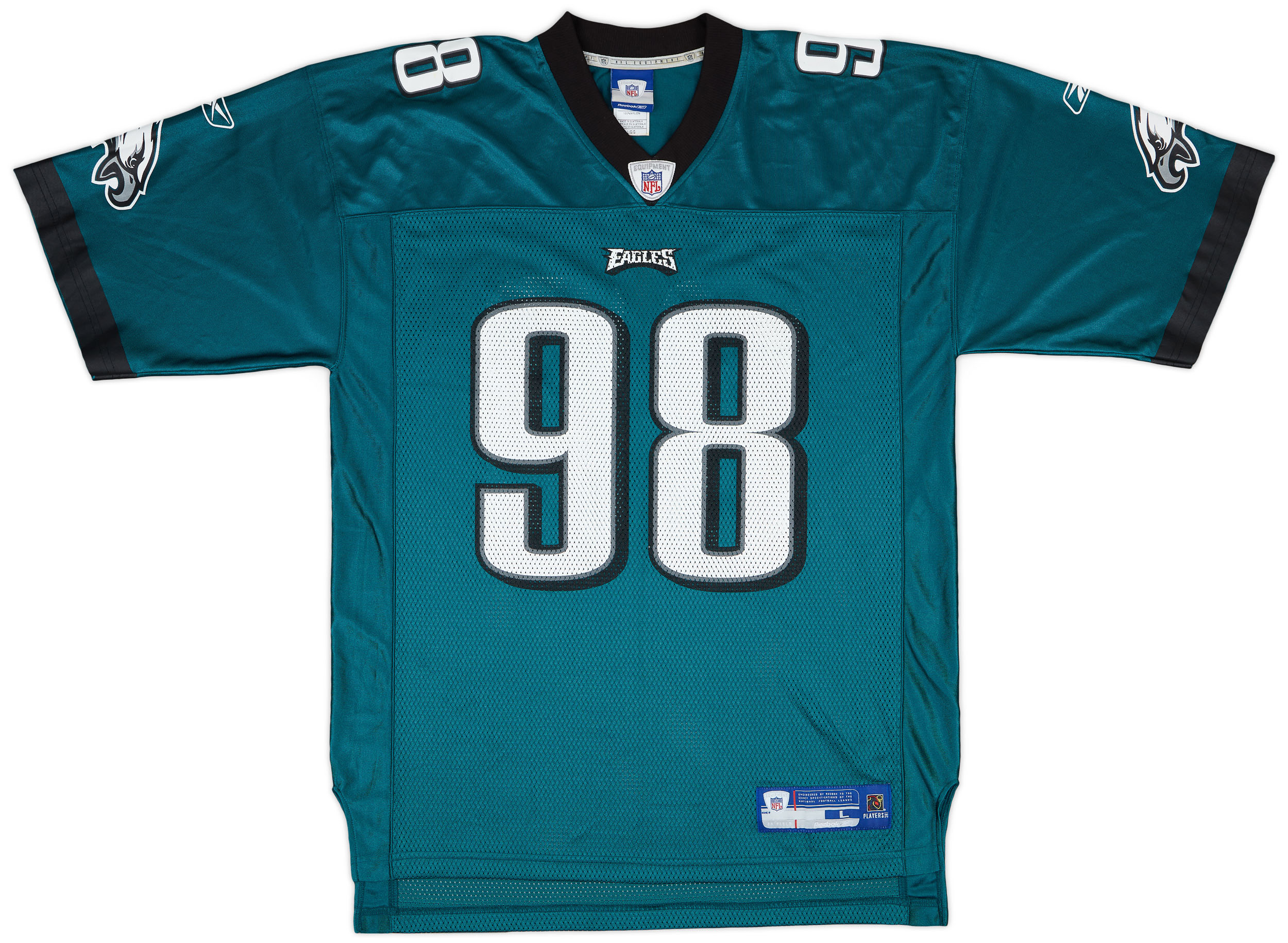 2005-06 Philadelphia Eagles Mike Patterson #98 Reebok On Field Home ...