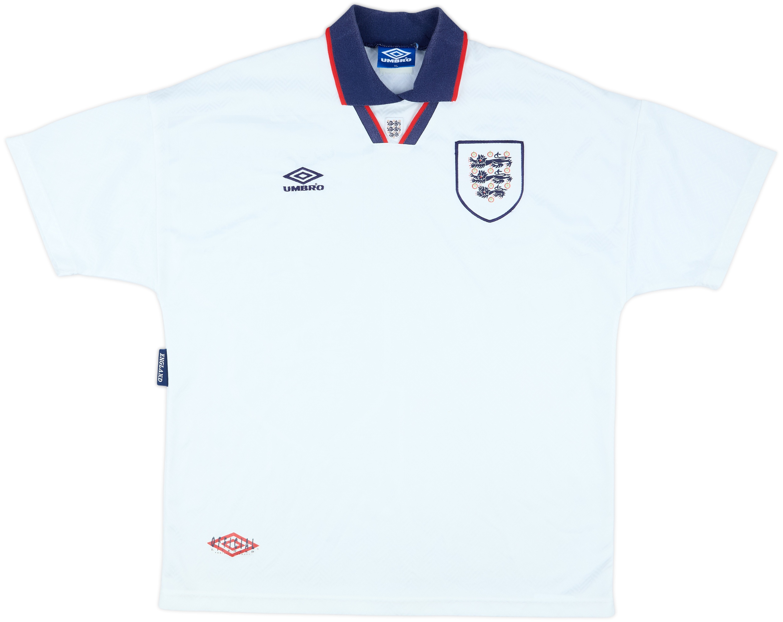 1993-95 England Home Shirt - 10/10 - (XL)