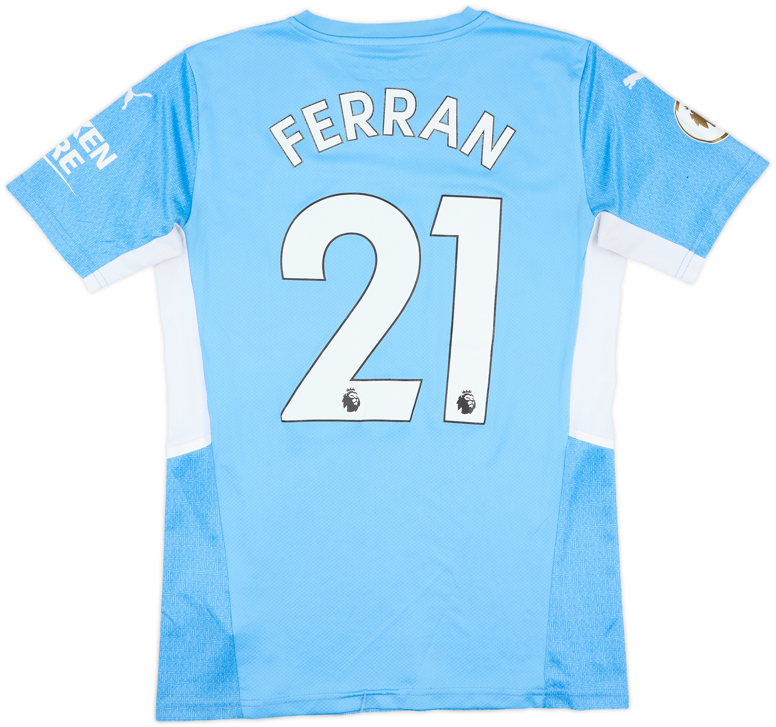 2021-22 Manchester City Home Shirt Ferran #20 - 9/10 - (S)