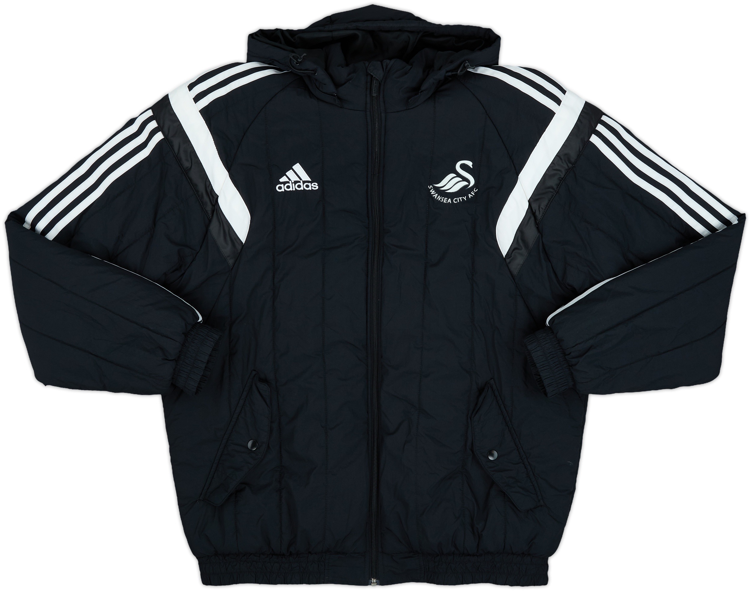 2014-15 Swansea adidas Padded Bench Coat - 9/10 - (L)