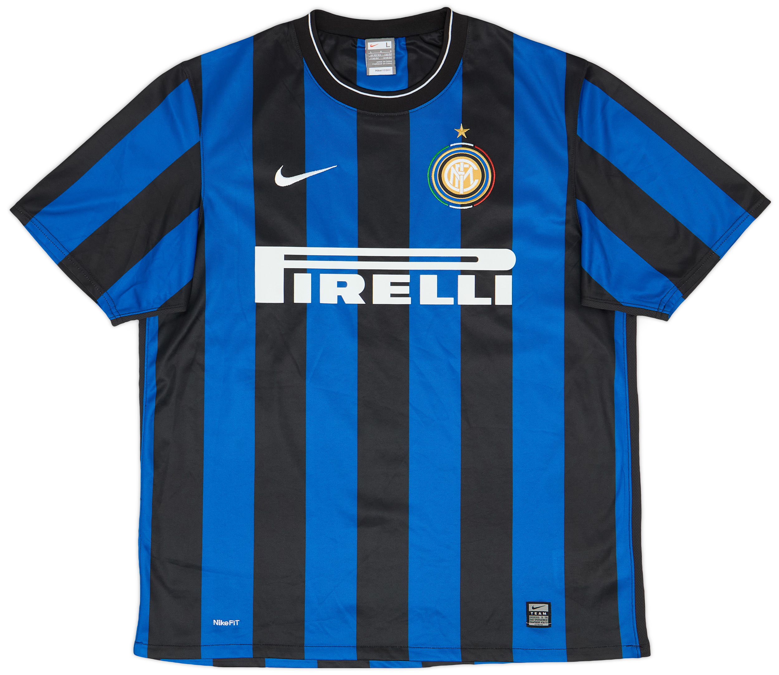 2009-10 Inter Milan Basic Home Shirt - 9/10 - (L)