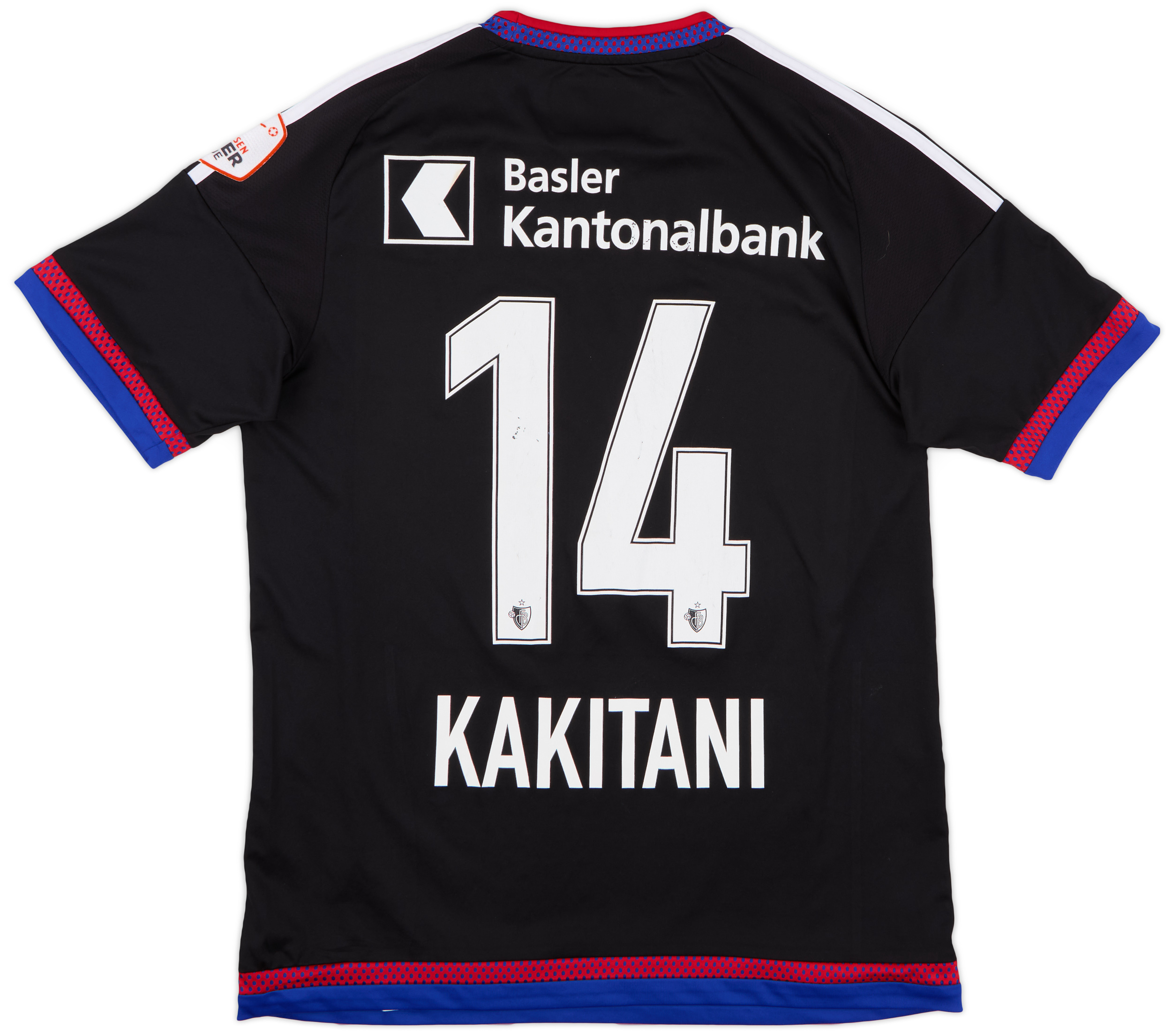 2015-16 FC Basel Home Shirt Kakitani #14 - 6/10 - (M)