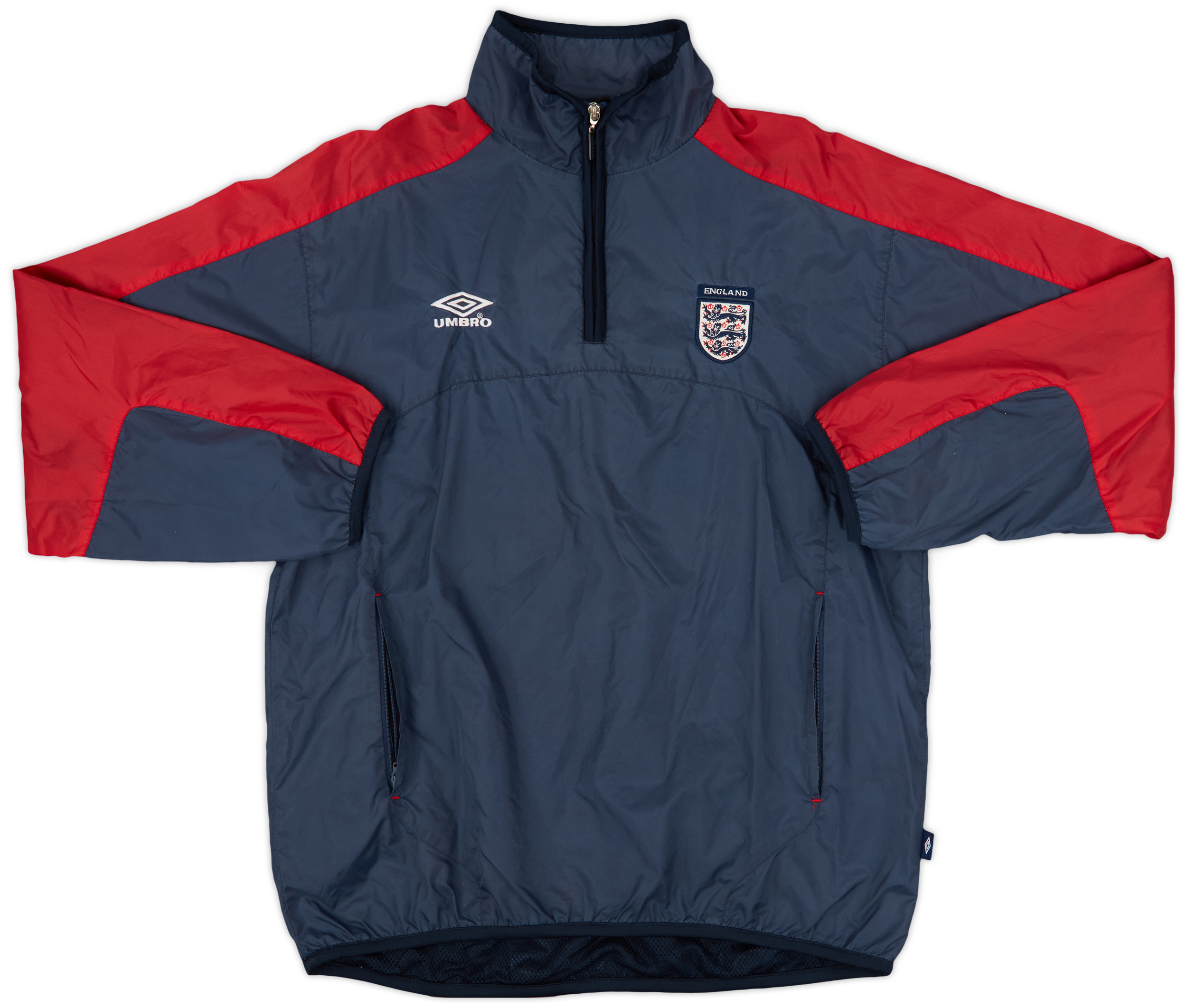 2002-04 England Umbro 1/4 Zip Windbreaker - 8/10 - (XL)