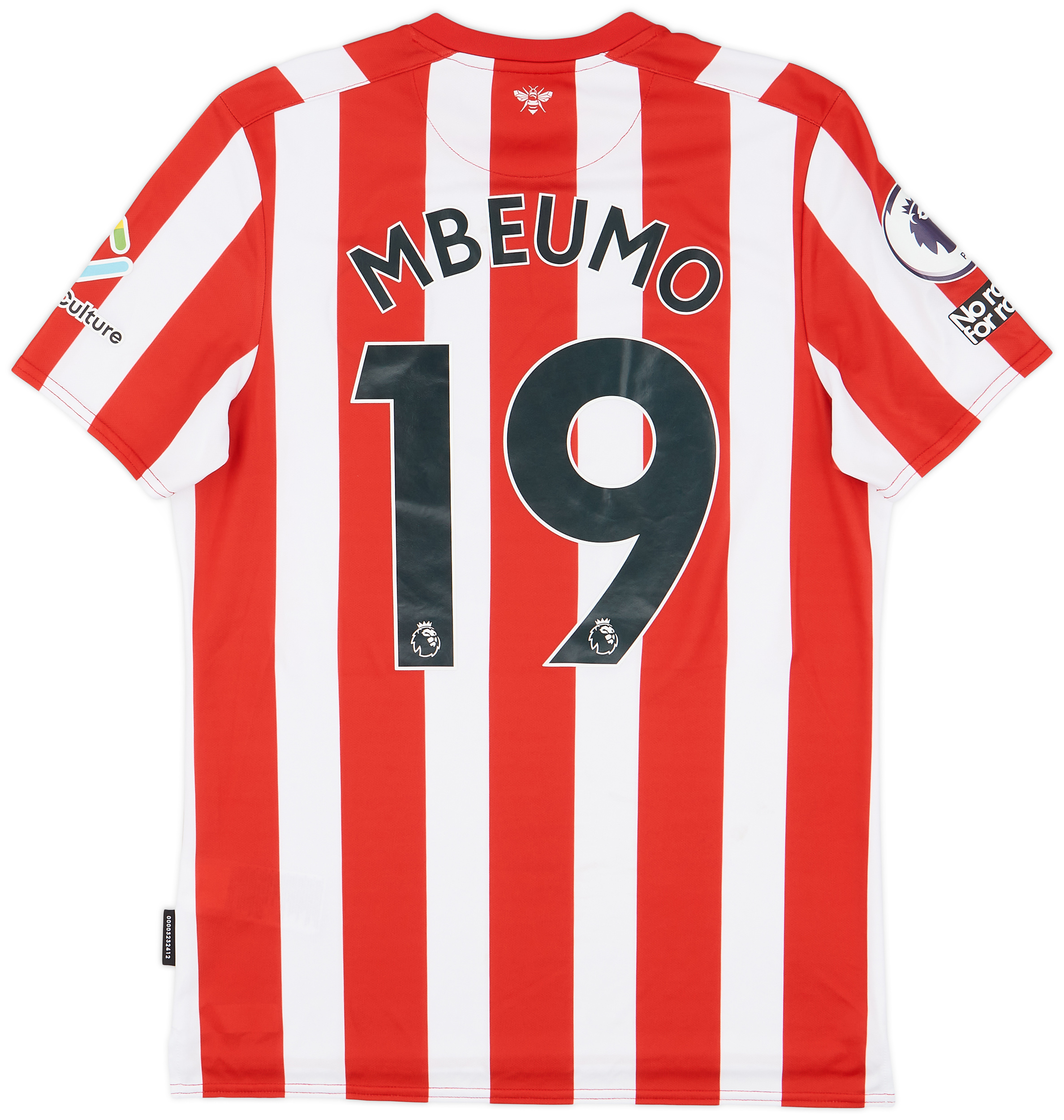 2022-23 Brentford Match Issue Home Shirt Mbuemo #19