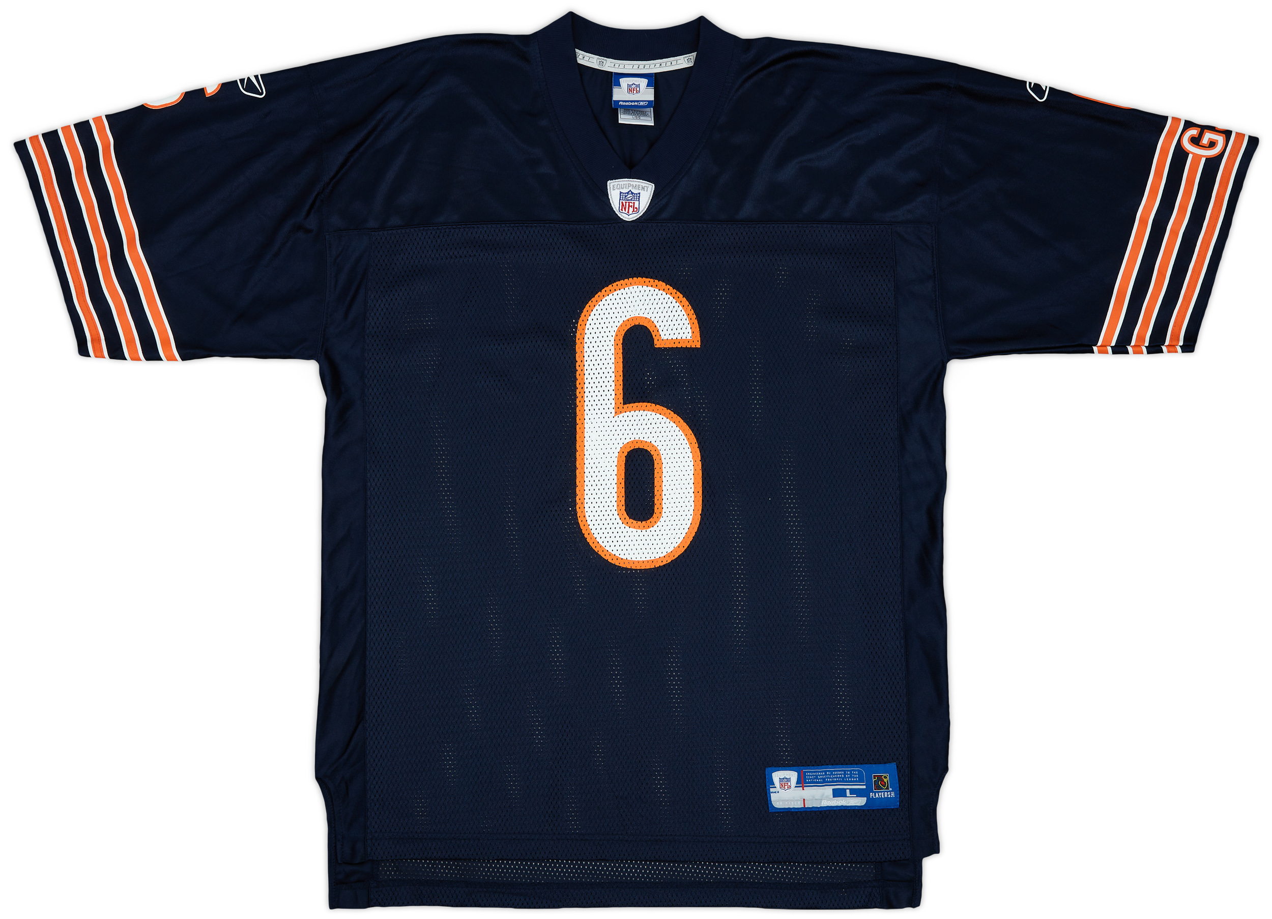 2009 Chicago Bears Cutler #6 Reebok On Field Home Jersey - 10/10 - (L)