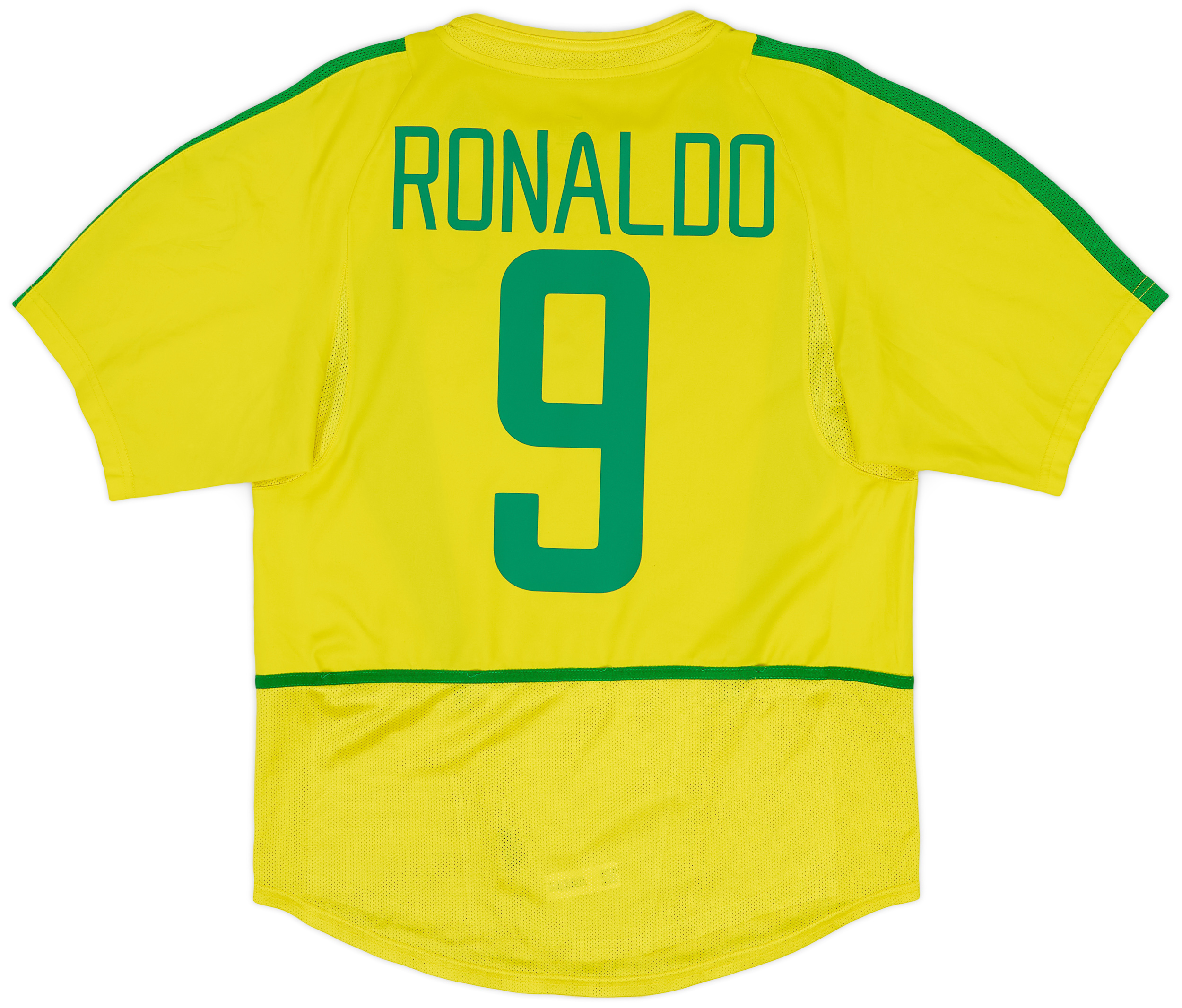 2002-04 Brazil Home Shirt Ronaldo #9 - 7/10 - (S)