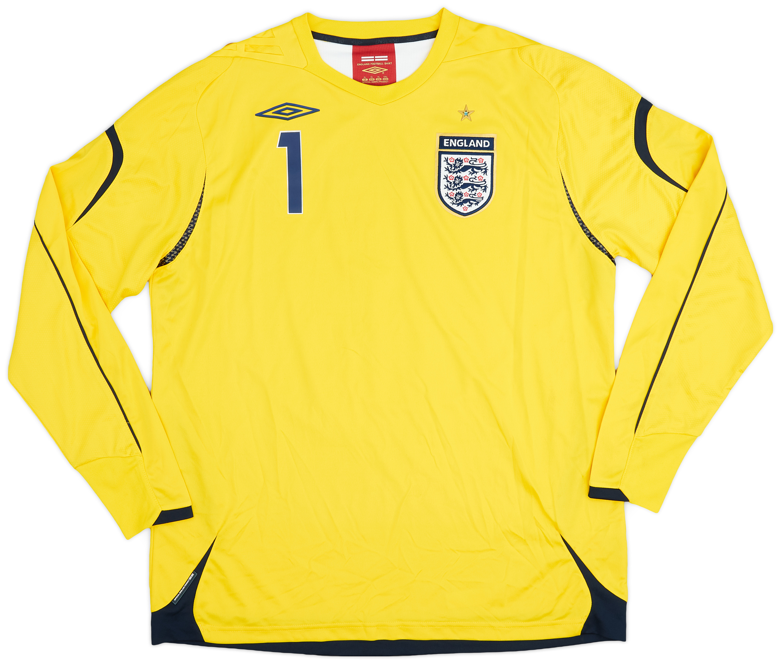2006-08 England GK Shirt #1 - 8/10 - (XL)