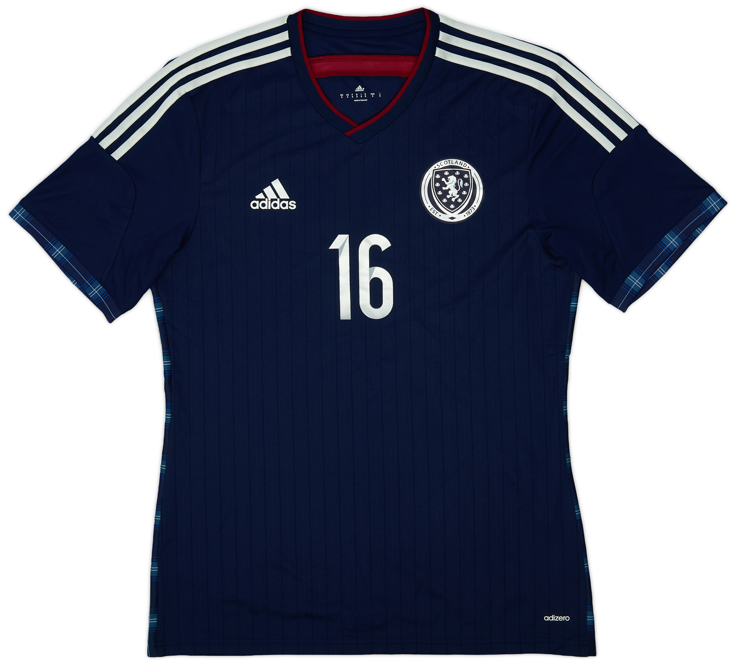 2014-15 Scotland Player Issue Home Shirt #16 - 10/10 - (L)