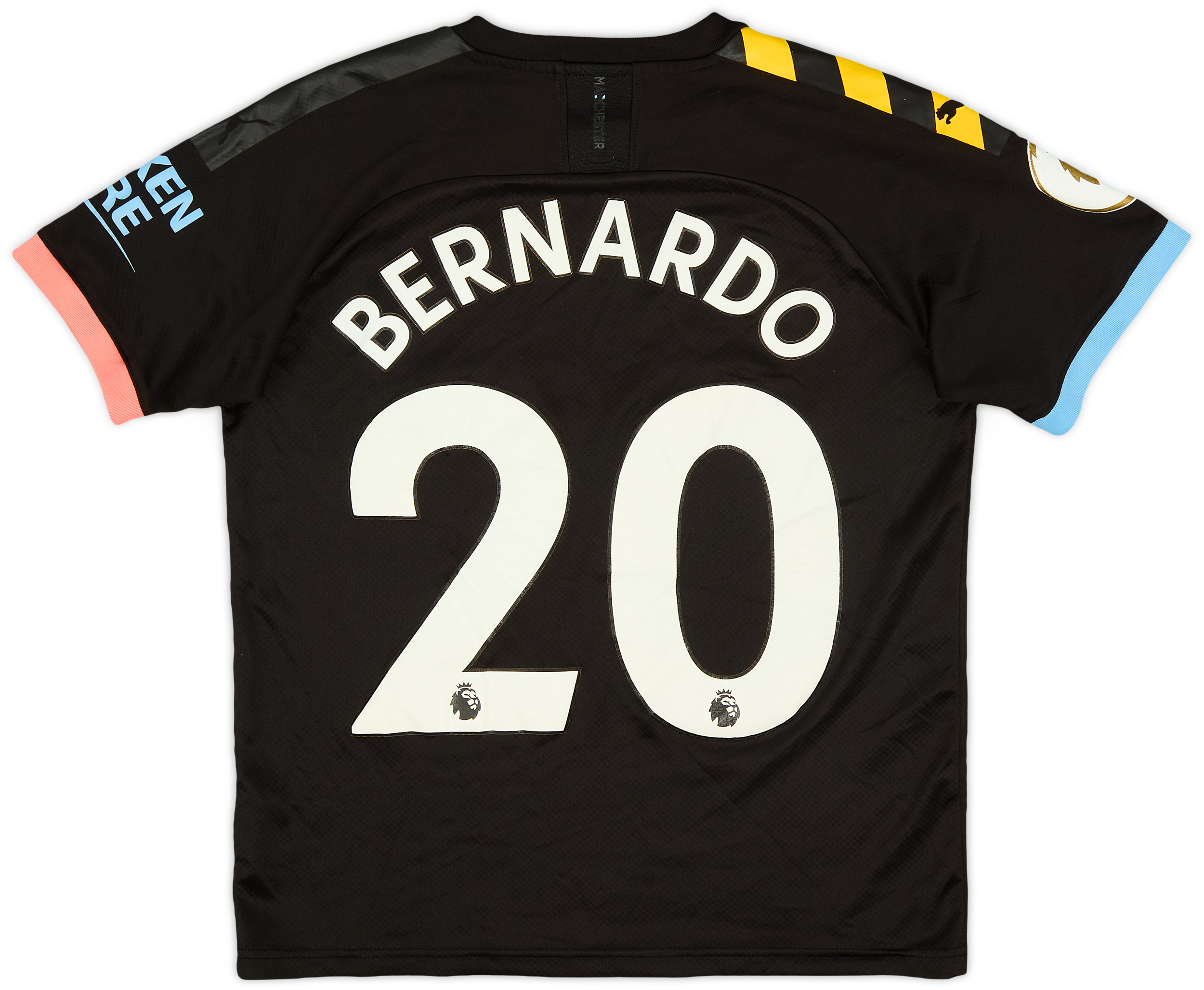 2019-20 Manchester City Away Shirt Bernardo #20 - 7/10 - (L.Boys)