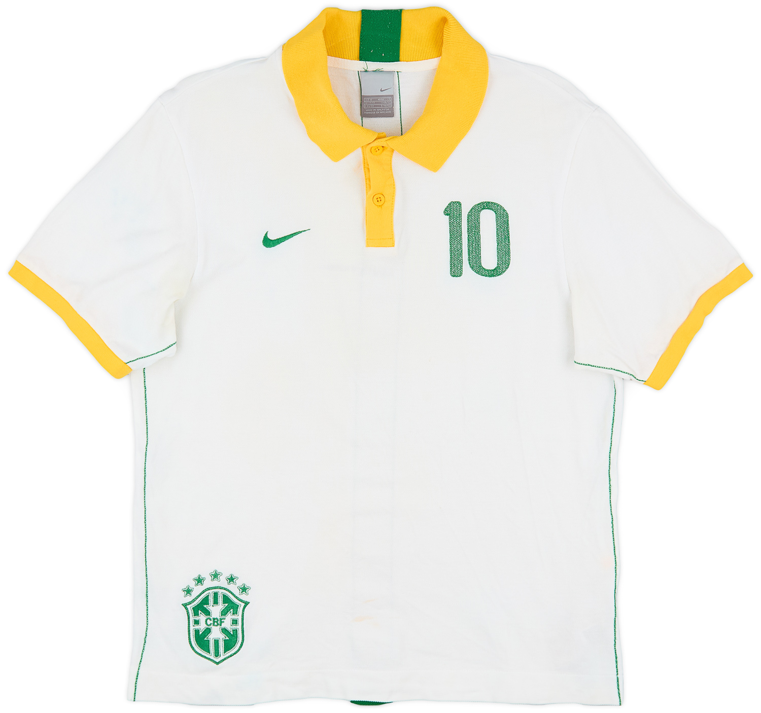 2010-11 Brazil Nike Polo Shirt #10 - 8/10 - (M)