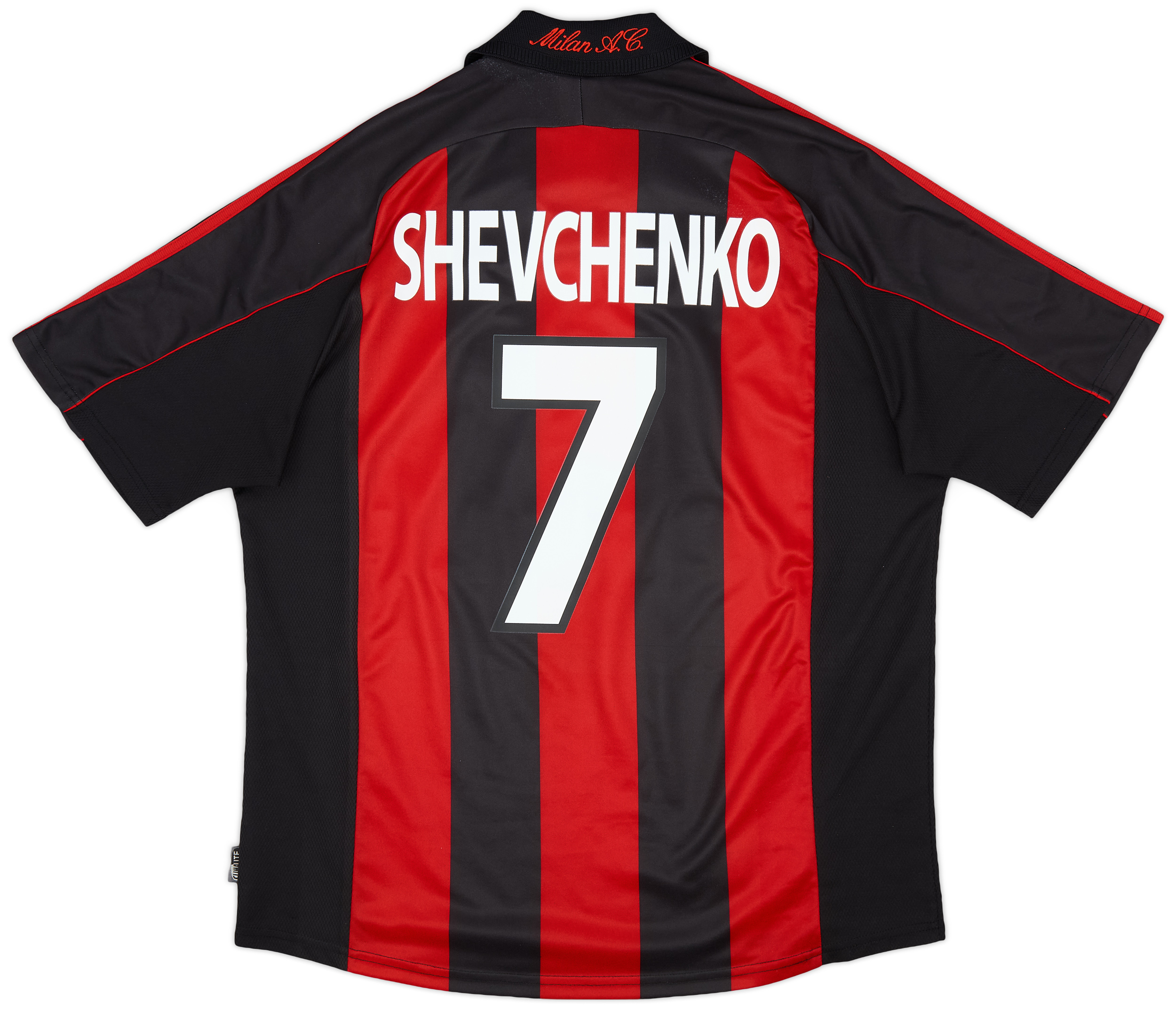 2000-02 AC Milan Home Shirt Shevchenko #7 - 7/10 - (XL)