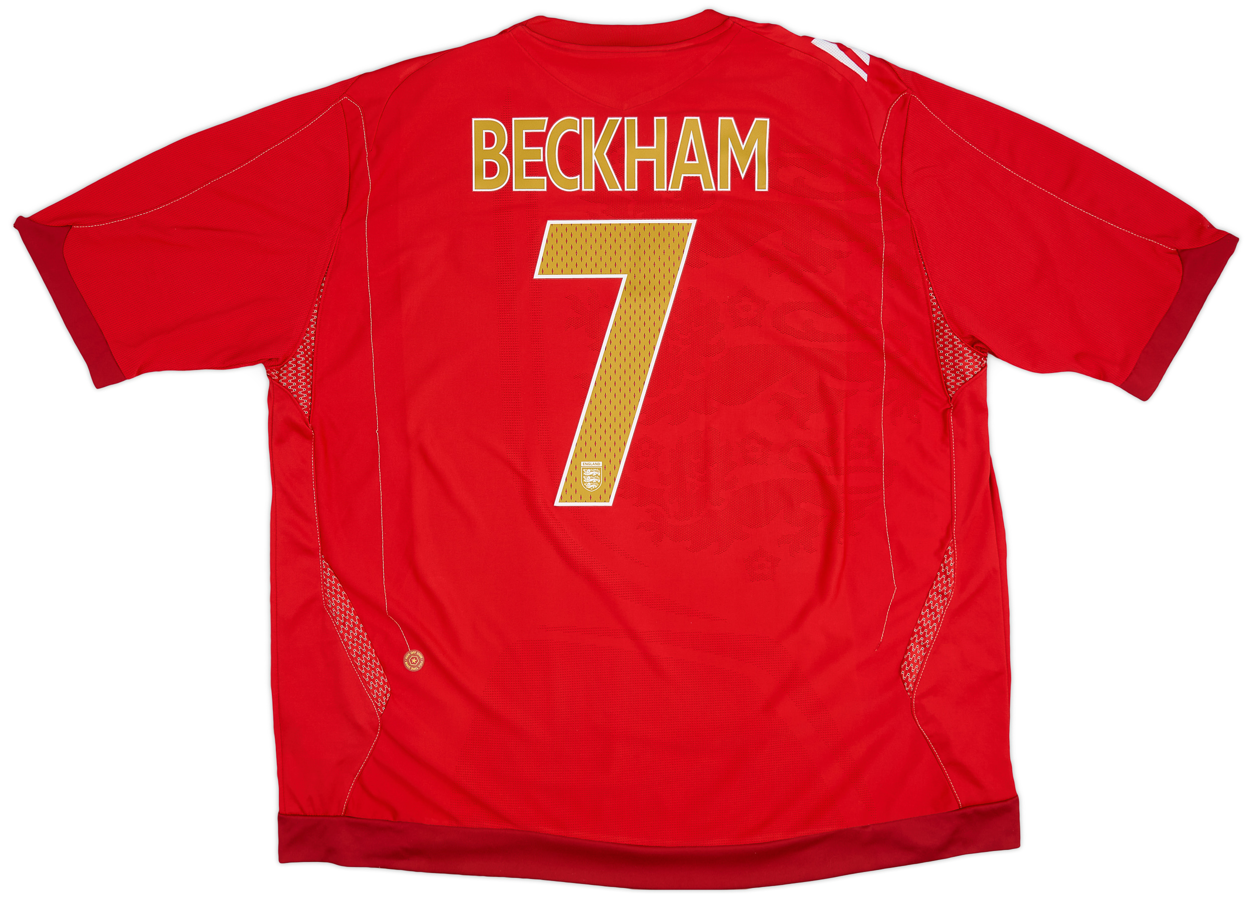 2006-08 England Away Shirt Beckham #7 - 9/10 - (3XL)
