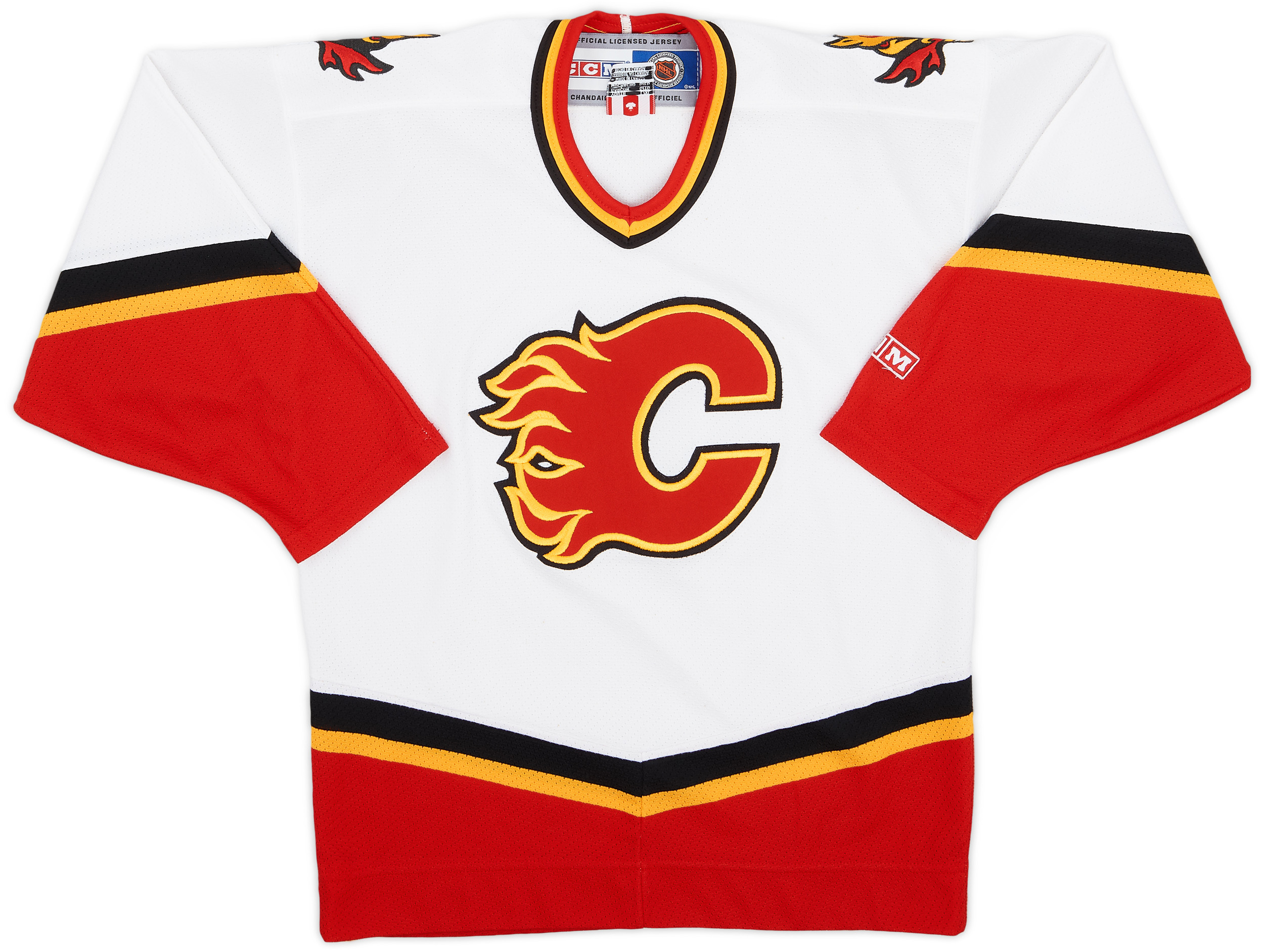 2000-03 Calgary Flames CCM Home Jersey - 8/10 - (XL.Boys)