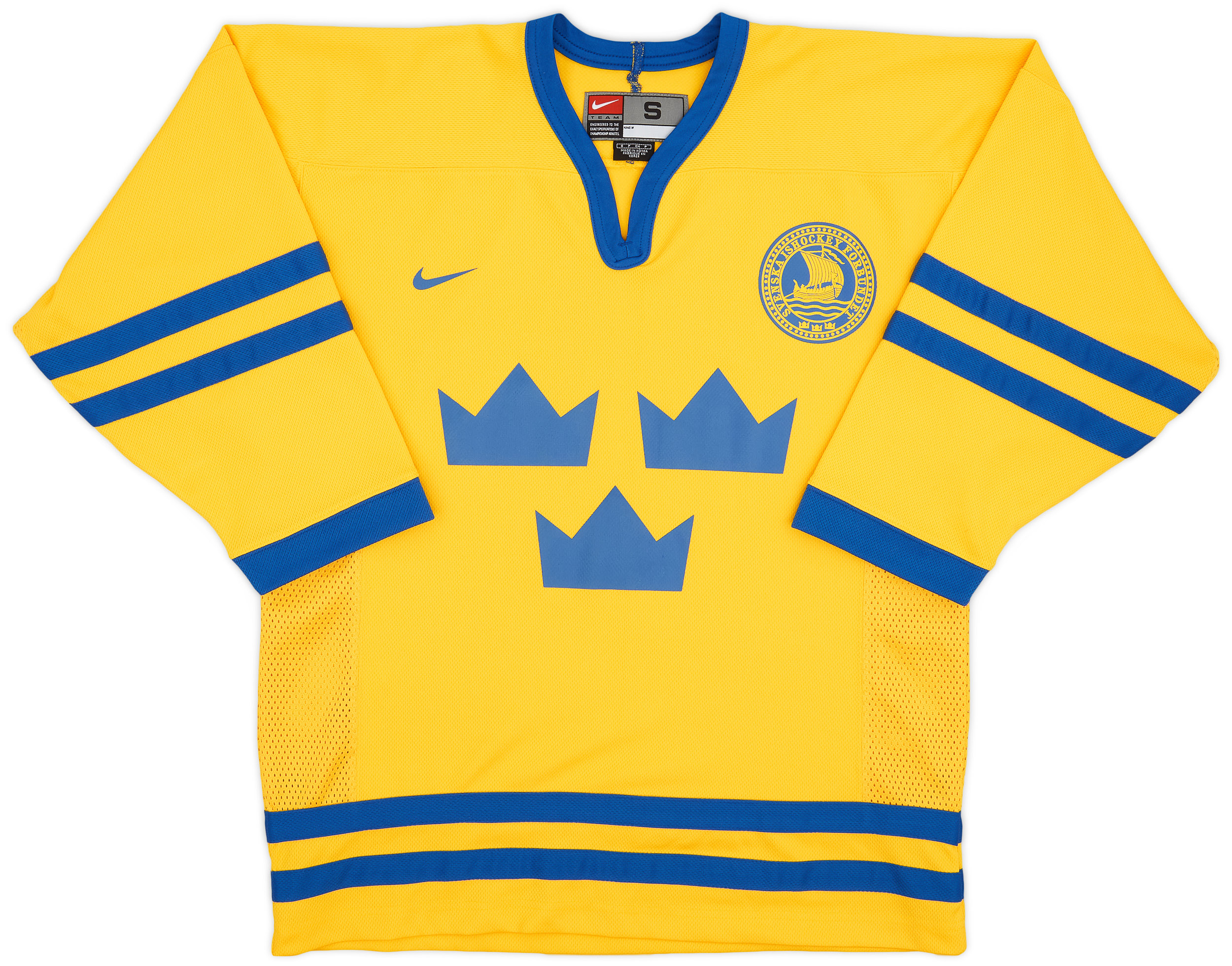2000-04 Sweden National Hockey Team Nike Home Jersey - 9/10 - (S)